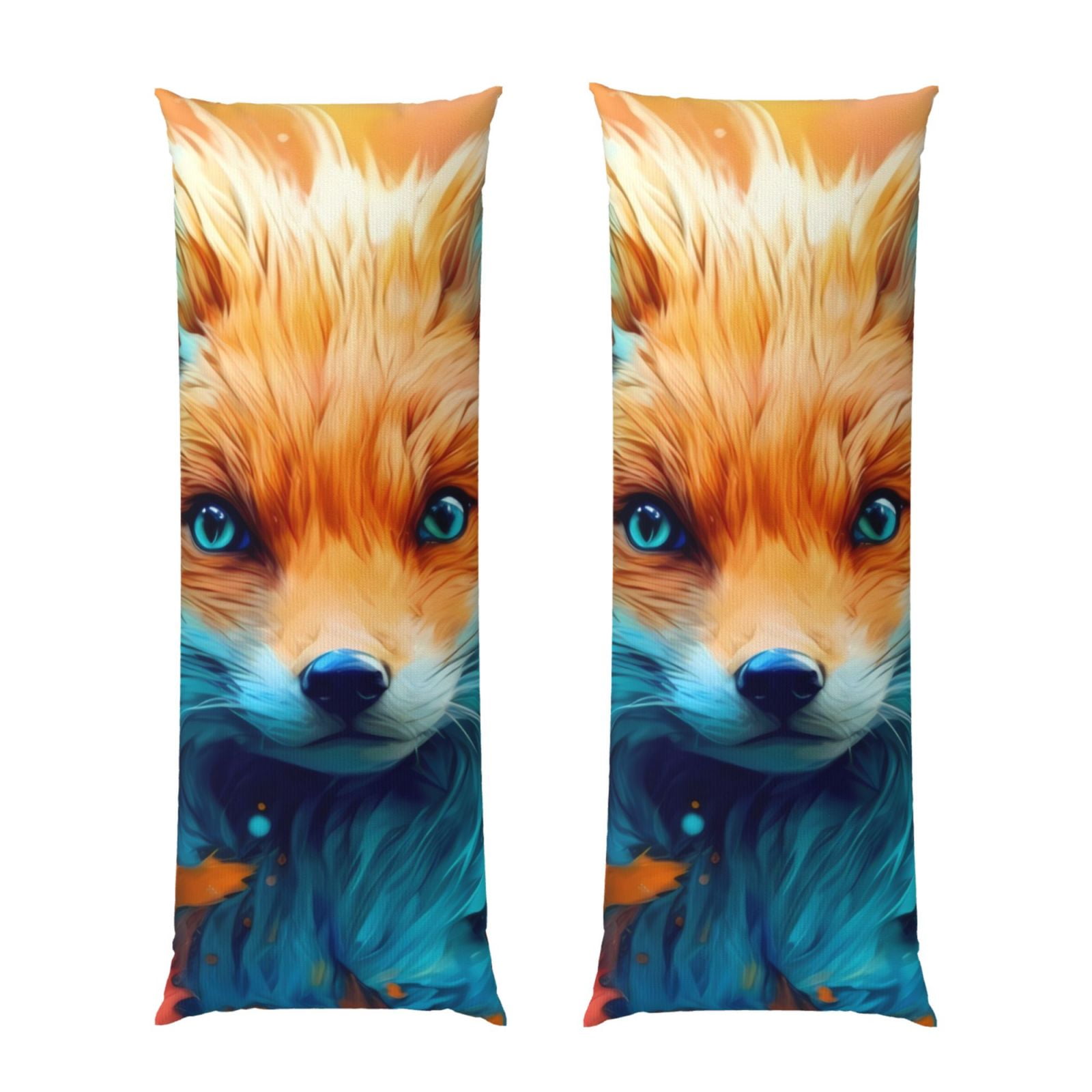 Naloa Fiery Red Maple Leaf Fox Super Soft 20x60 Body Pillow Case,Long ...