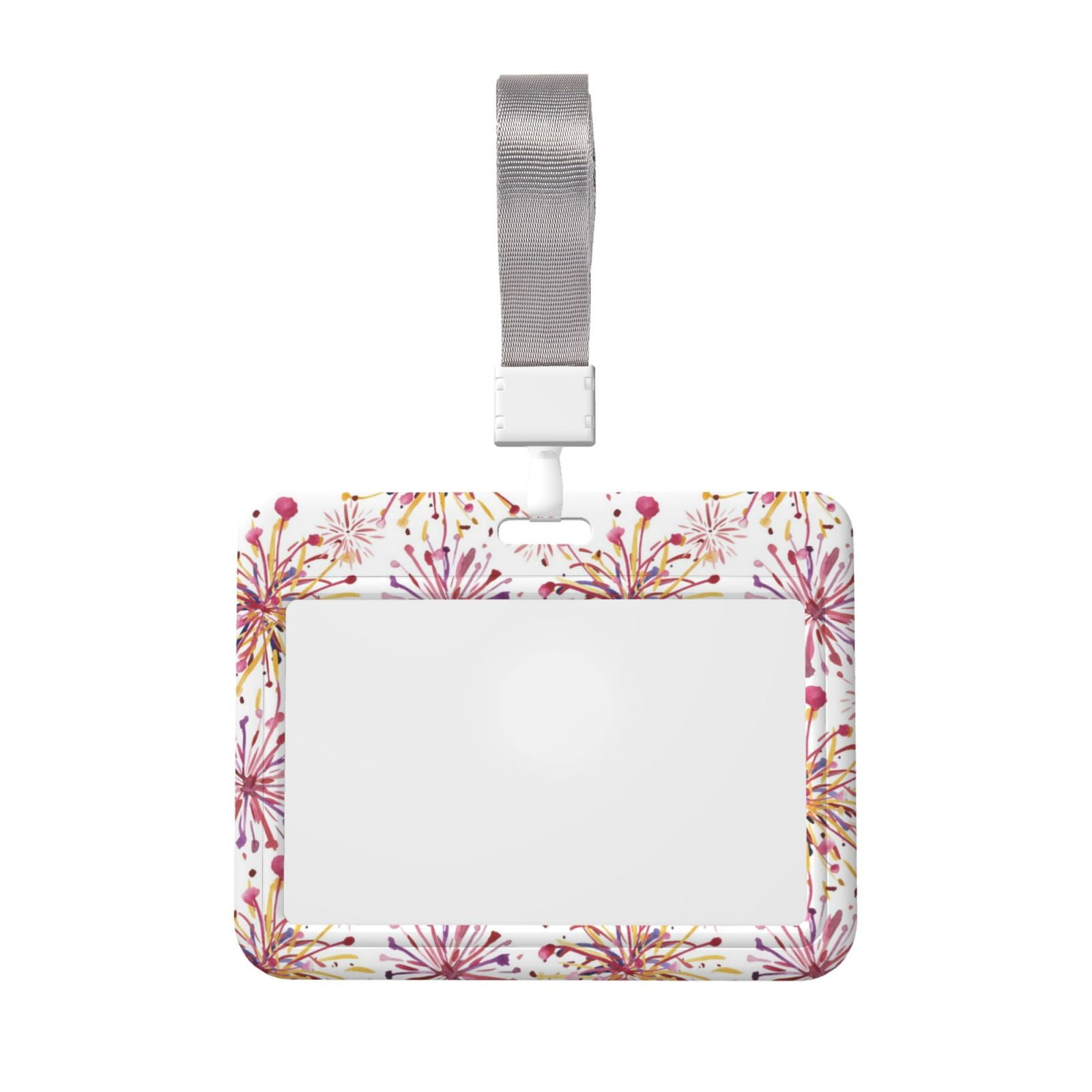 Naloa Fireworks Card Badge Holder Work Badge Sleeve for Office, School ...