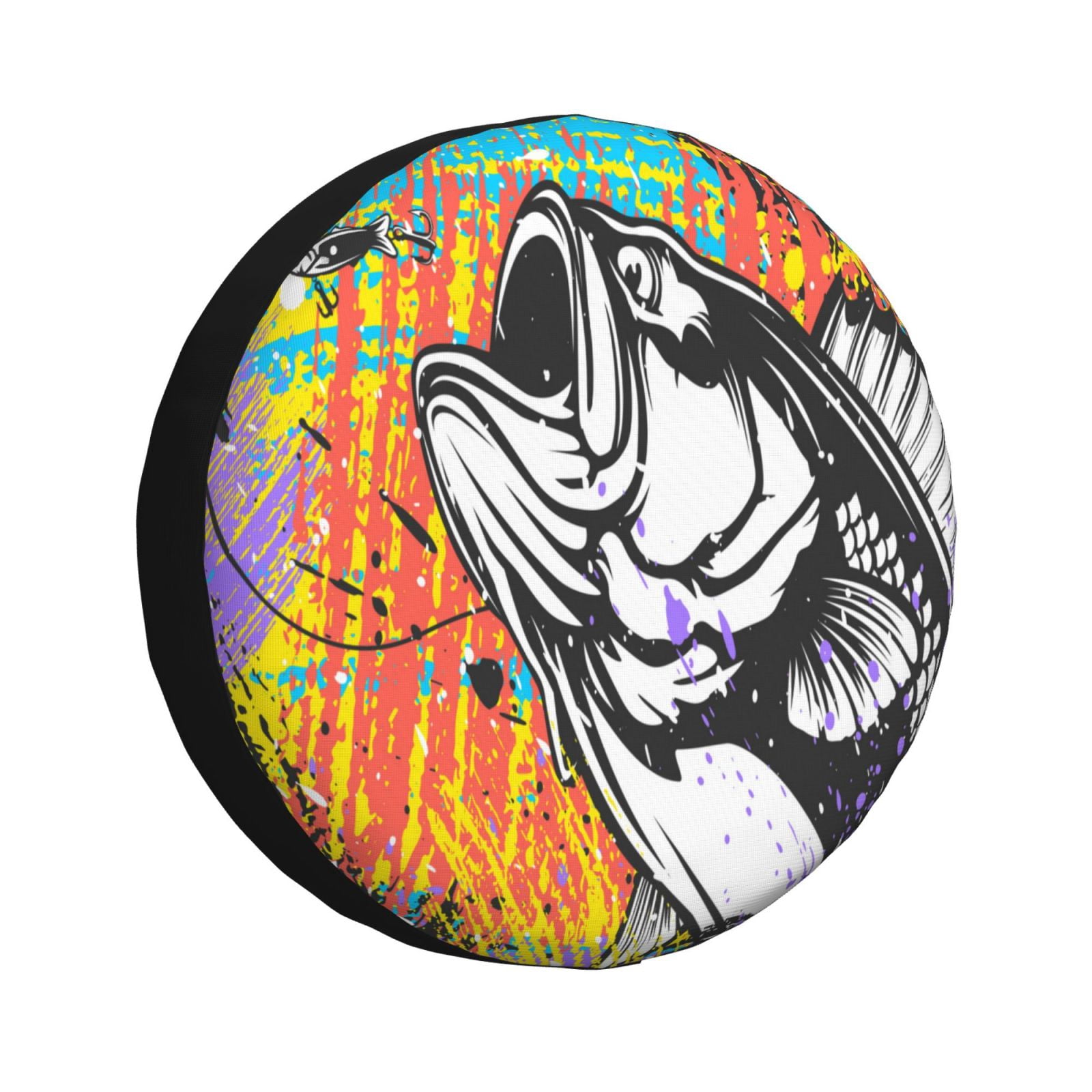 Naloa Fishing Bass Tire Cover Wheel Protectors Tyre Covers Weatherproof ...