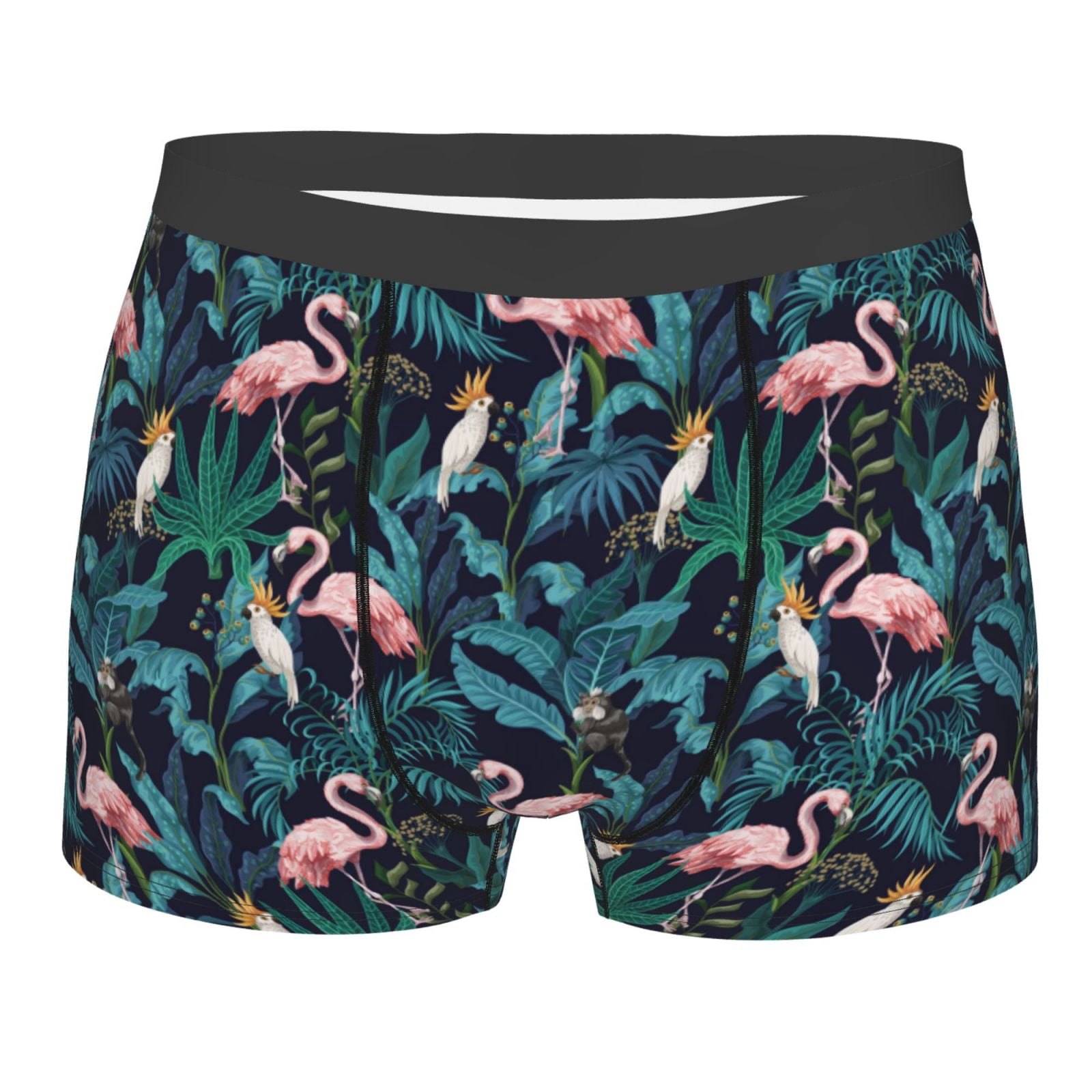 Naloa Flamingos And Birds Print Mens Underwear - Boxers for Men ...