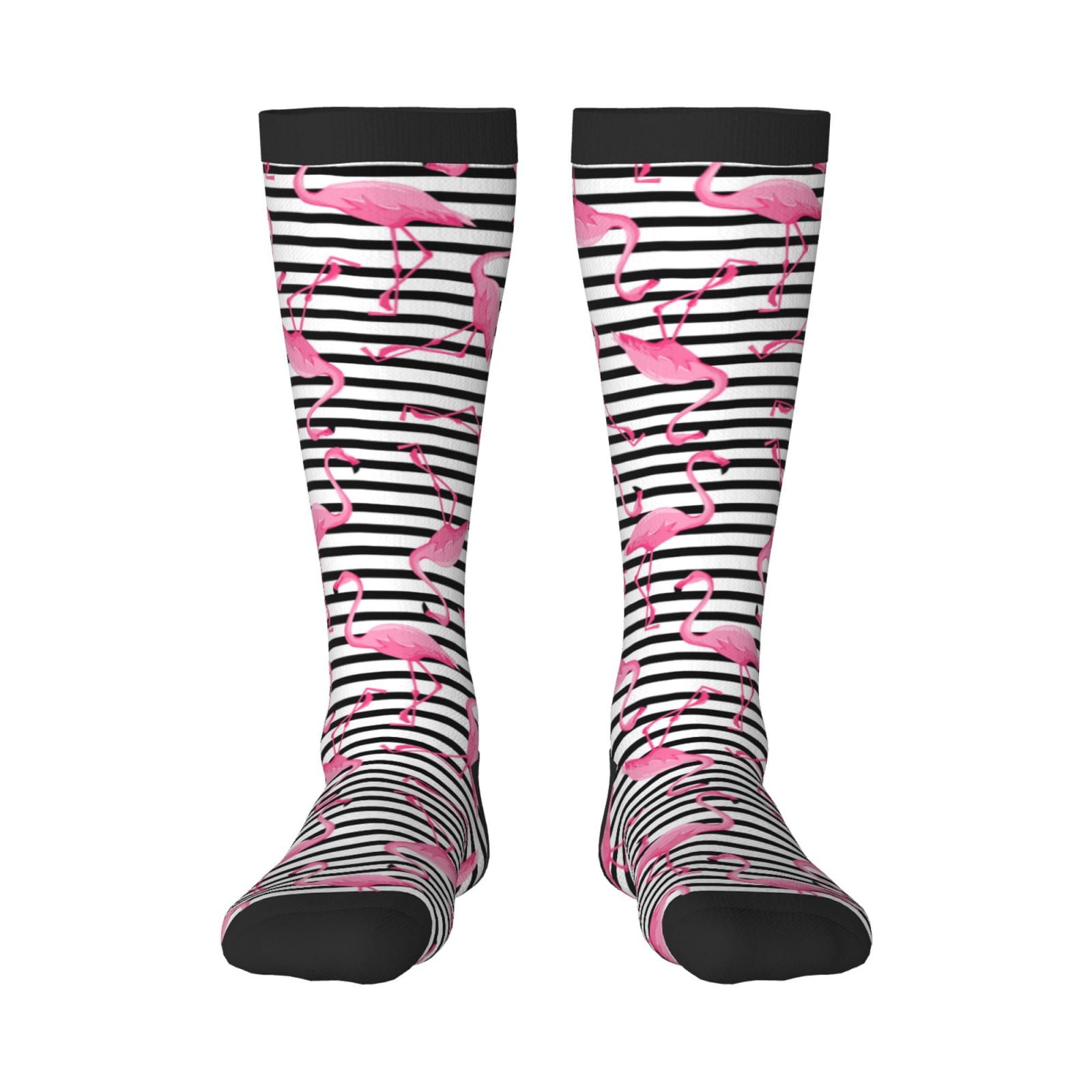 Naloa Flamingos Thigh High Socks Extra Long Stretchy Sock Women Over ...