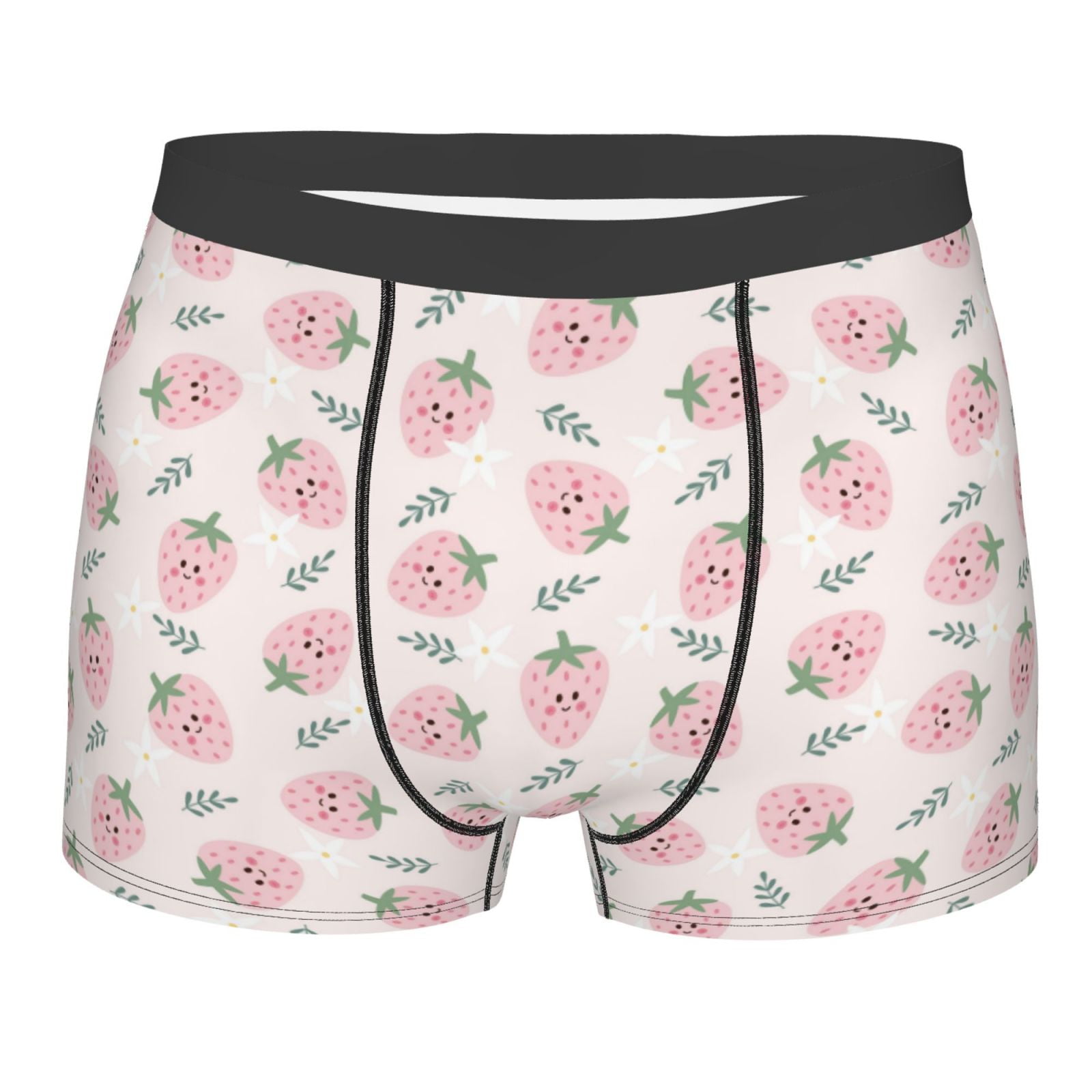 Naloa Floral Strawberr Print Mens Underwear - Boxers for Men, Classic ...