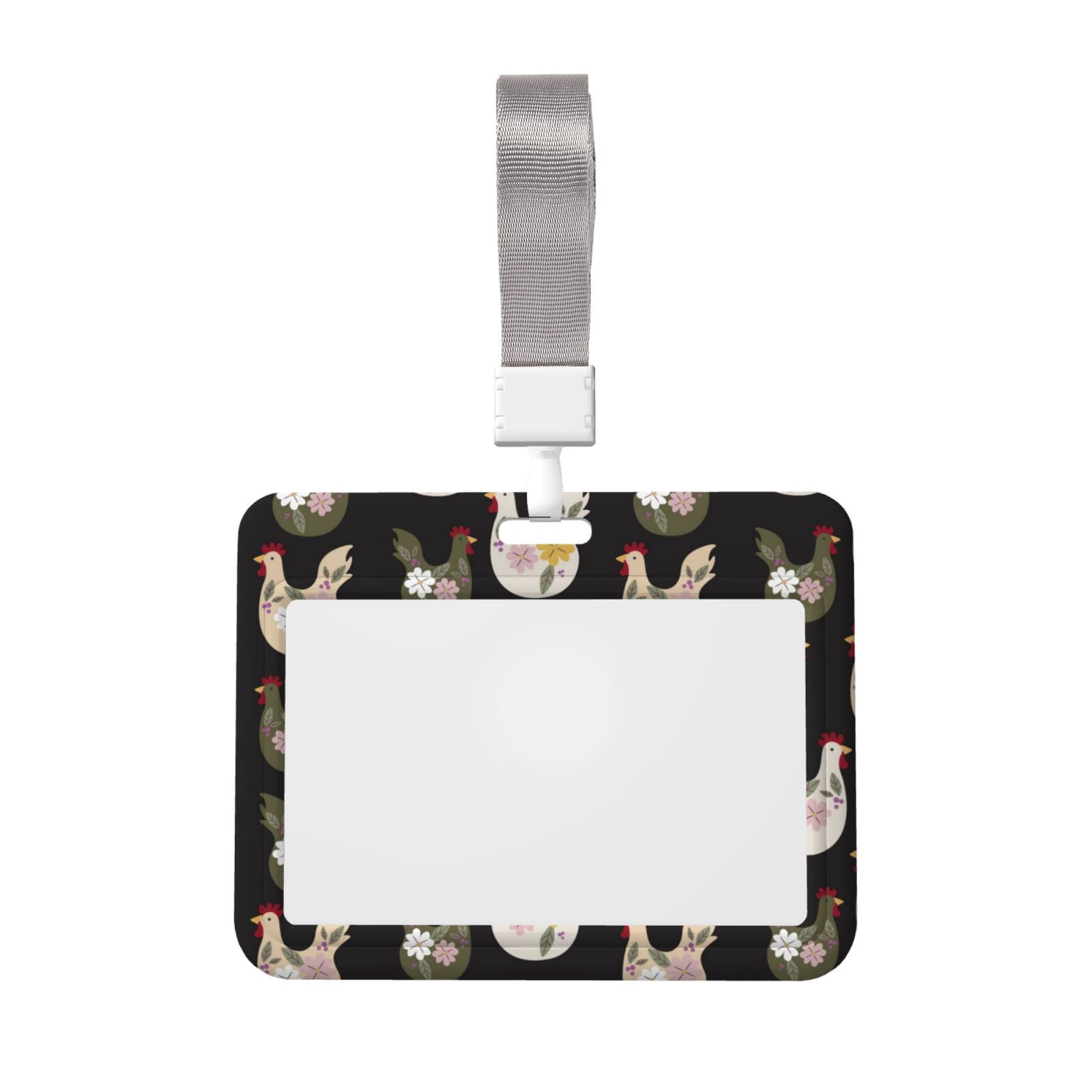 Naloa Flowe Rooster Card Badge Holder Work Badge Sleeve for Office ...