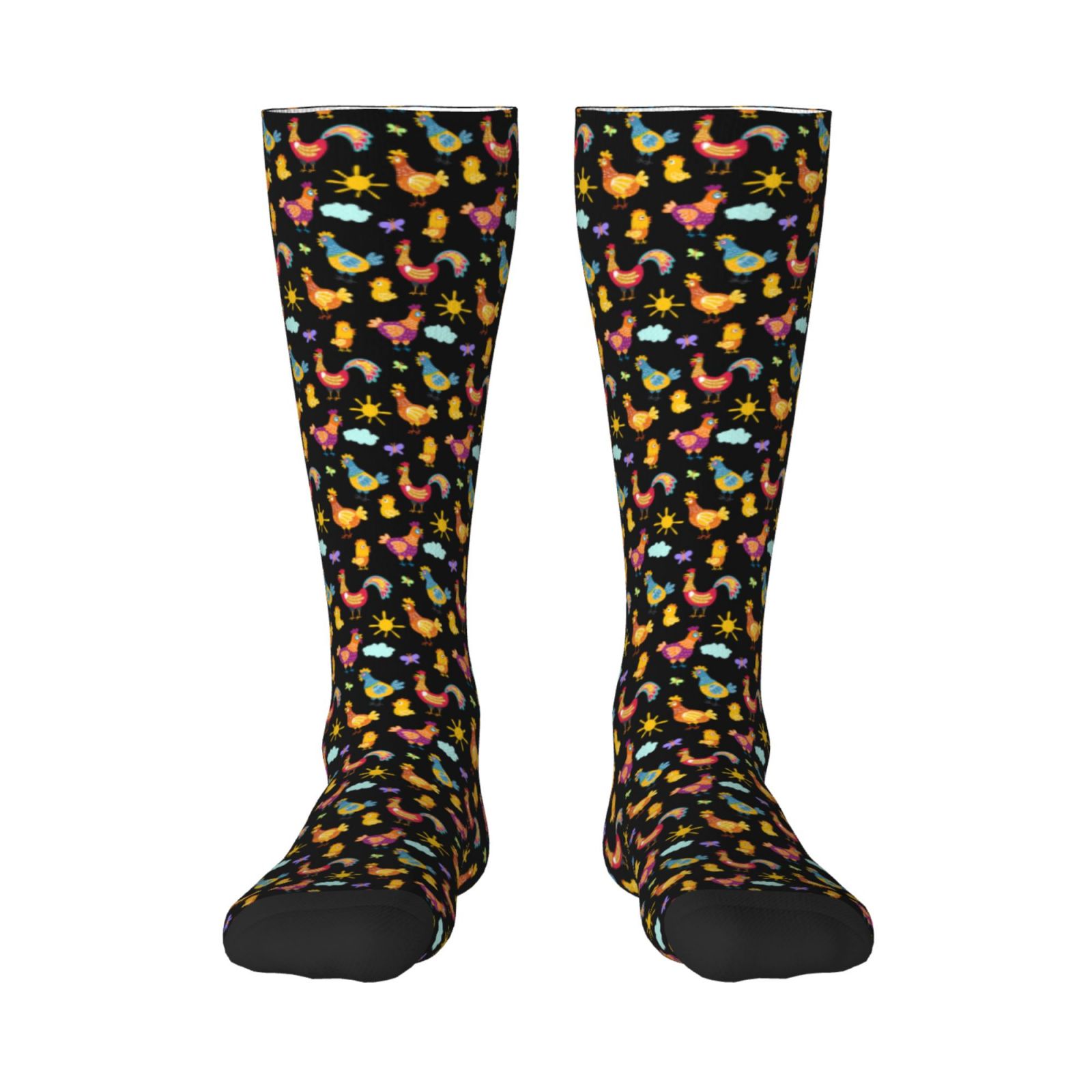 Naloa Flowe Rooster Thigh High Socks Extra Long Stretchy Sock Women ...