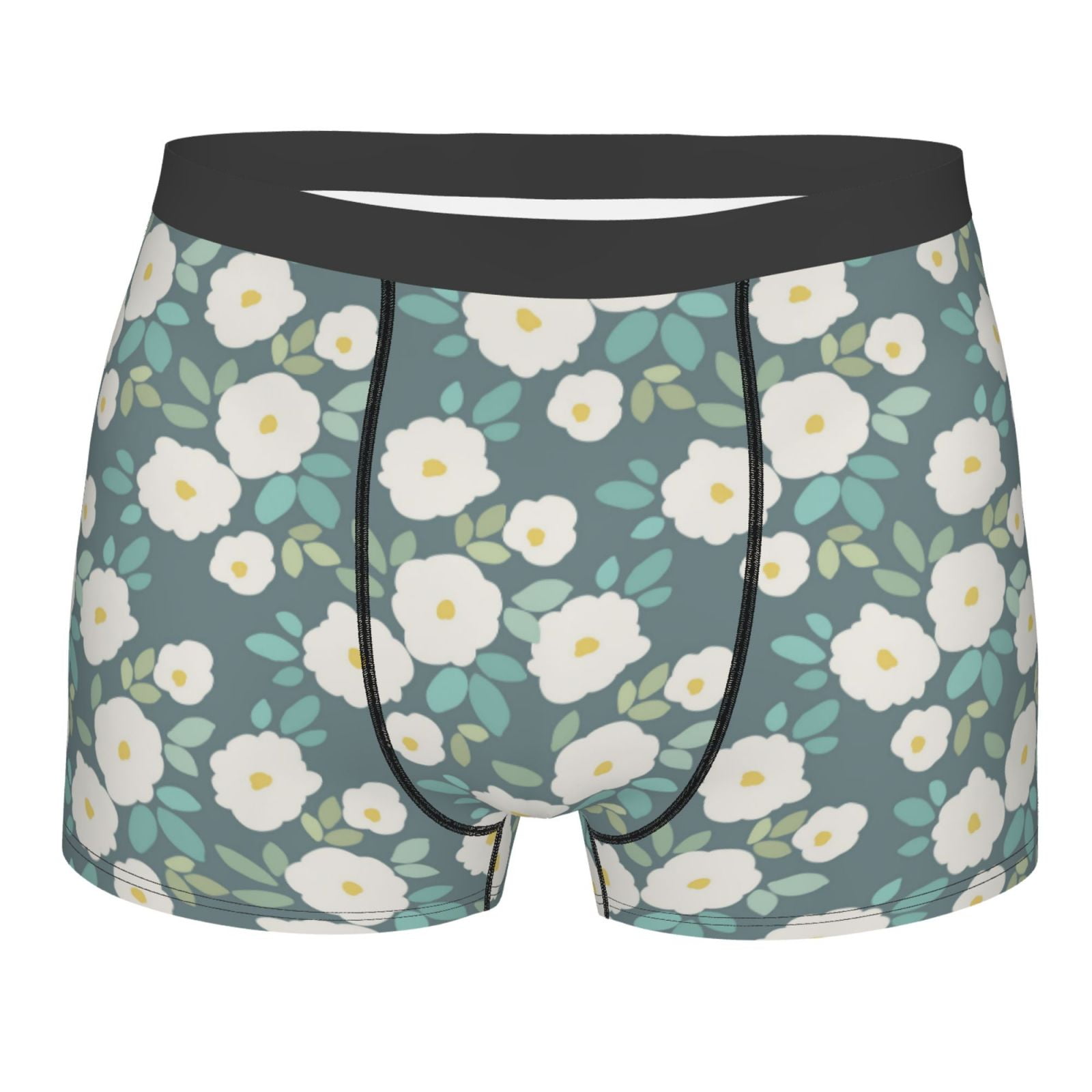 Naloa Flower Print Mens Underwear - Boxers for Men, Classic Briefs for ...