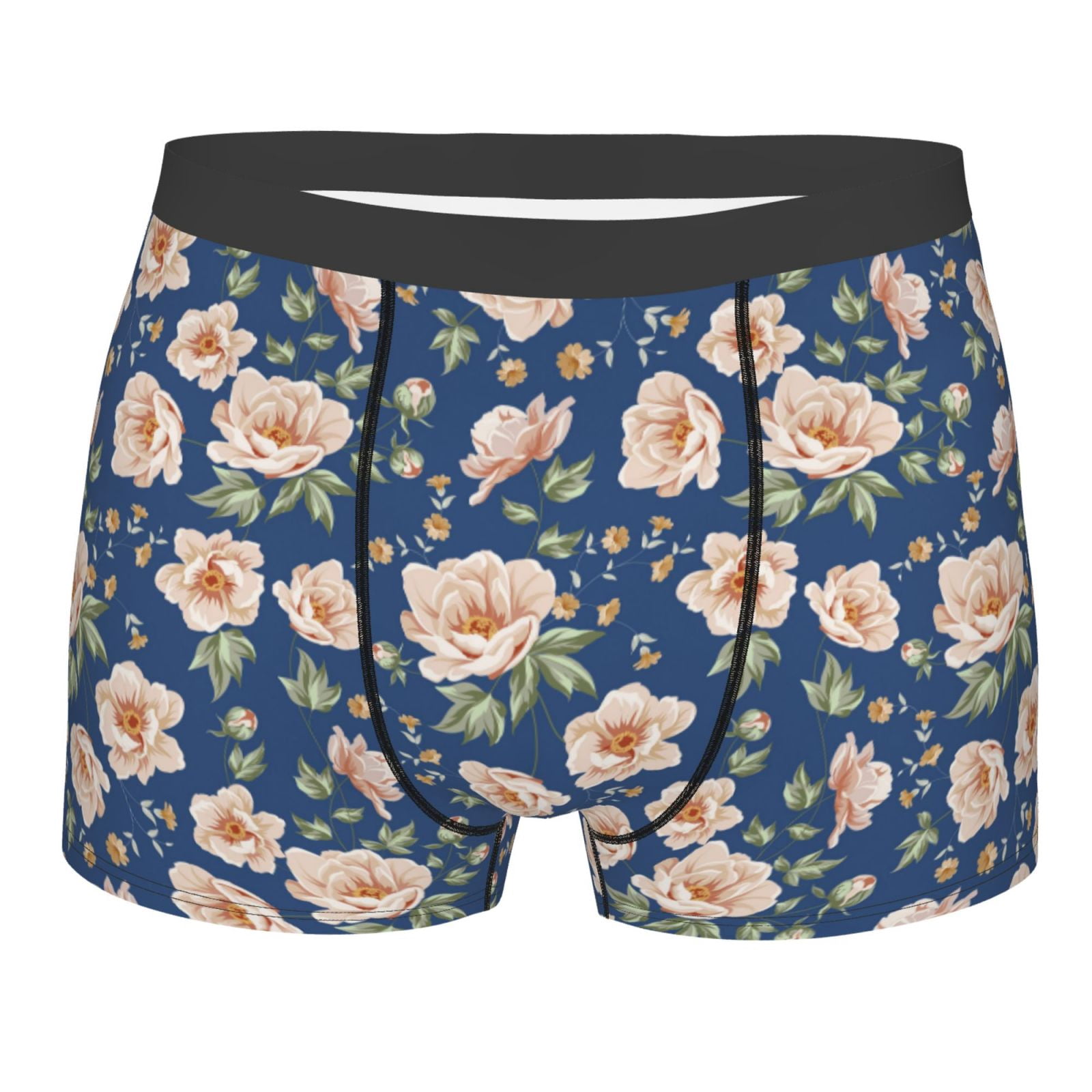 Naloa Flower Print Mens Underwear - Boxers for Men, Classic Briefs for ...