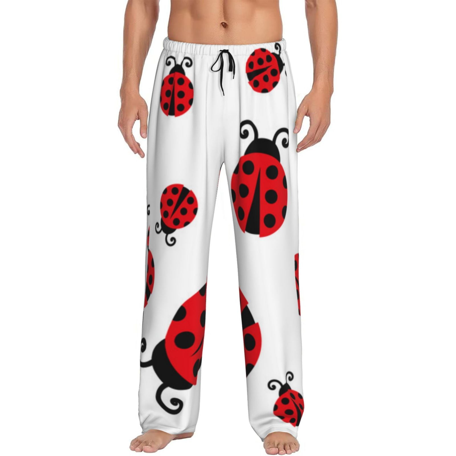 Naloa Fly Flying Ladybug Pajama Pants Men, PJ Bottoms, Sleep & Lounge ...