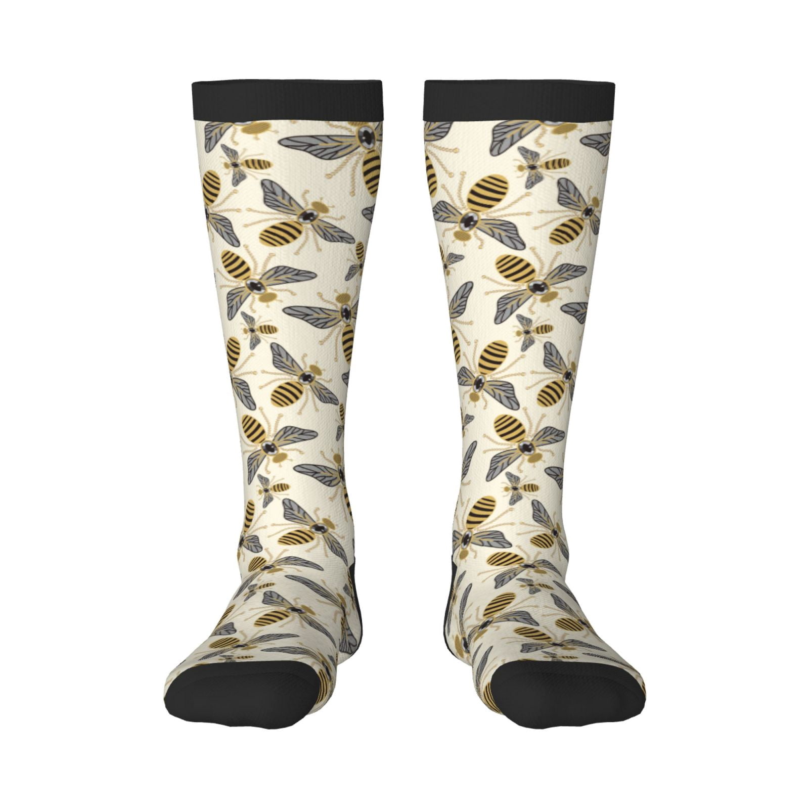 Naloa Flying Bees1 Thigh High Socks Extra Long Stretchy Sock Women Over ...
