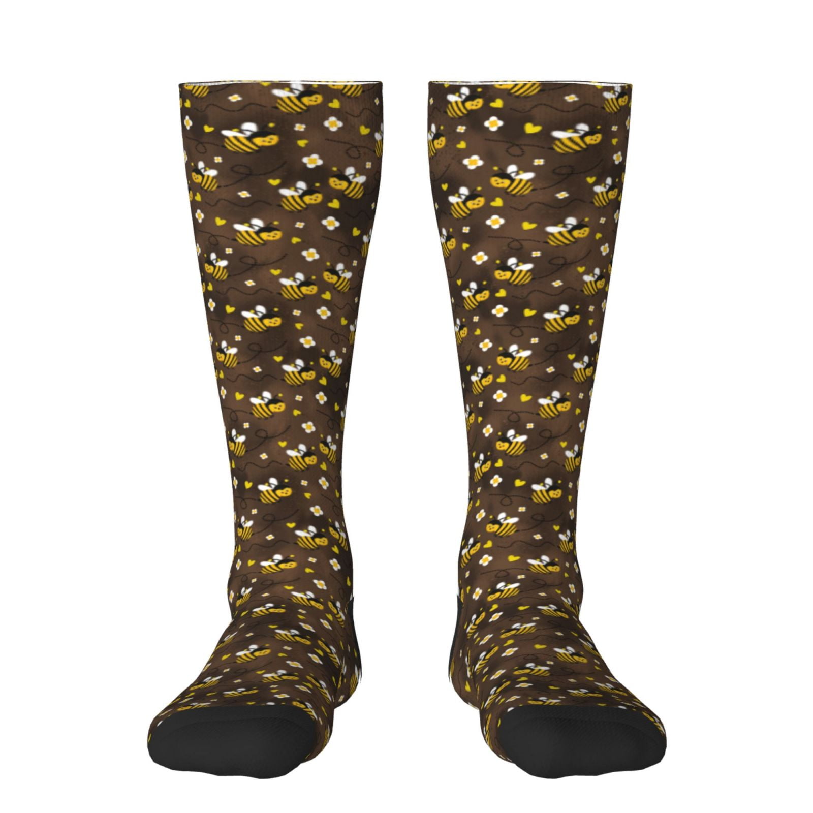 Naloa Flying Furry Honey Bees Thigh High Socks Extra Long Stretchy Sock ...