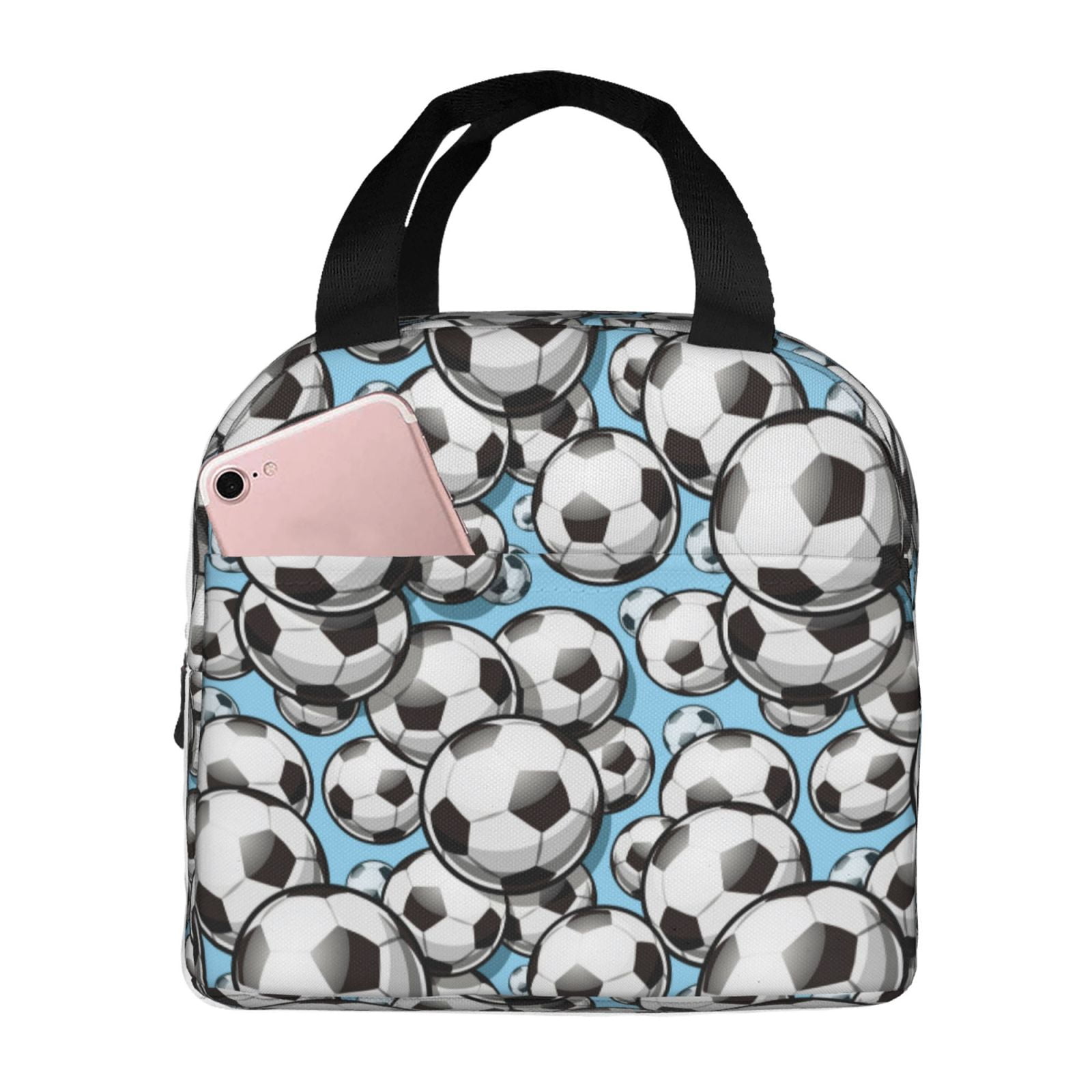 Naloa Football Soccer Ball Print Lunch Box for Women Men,Insulated ...