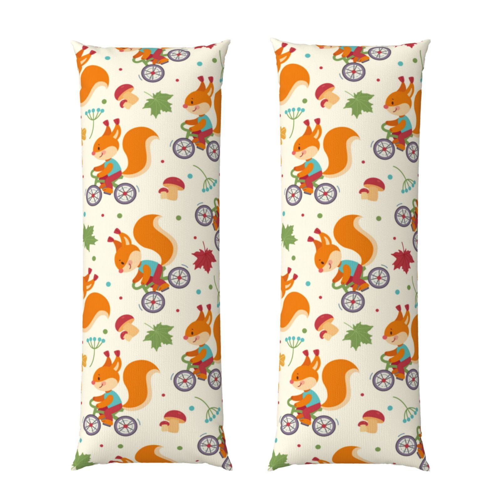 Naloa Forest Squirrel Super Soft 20x60 Body Pillow Case,Long Side ...