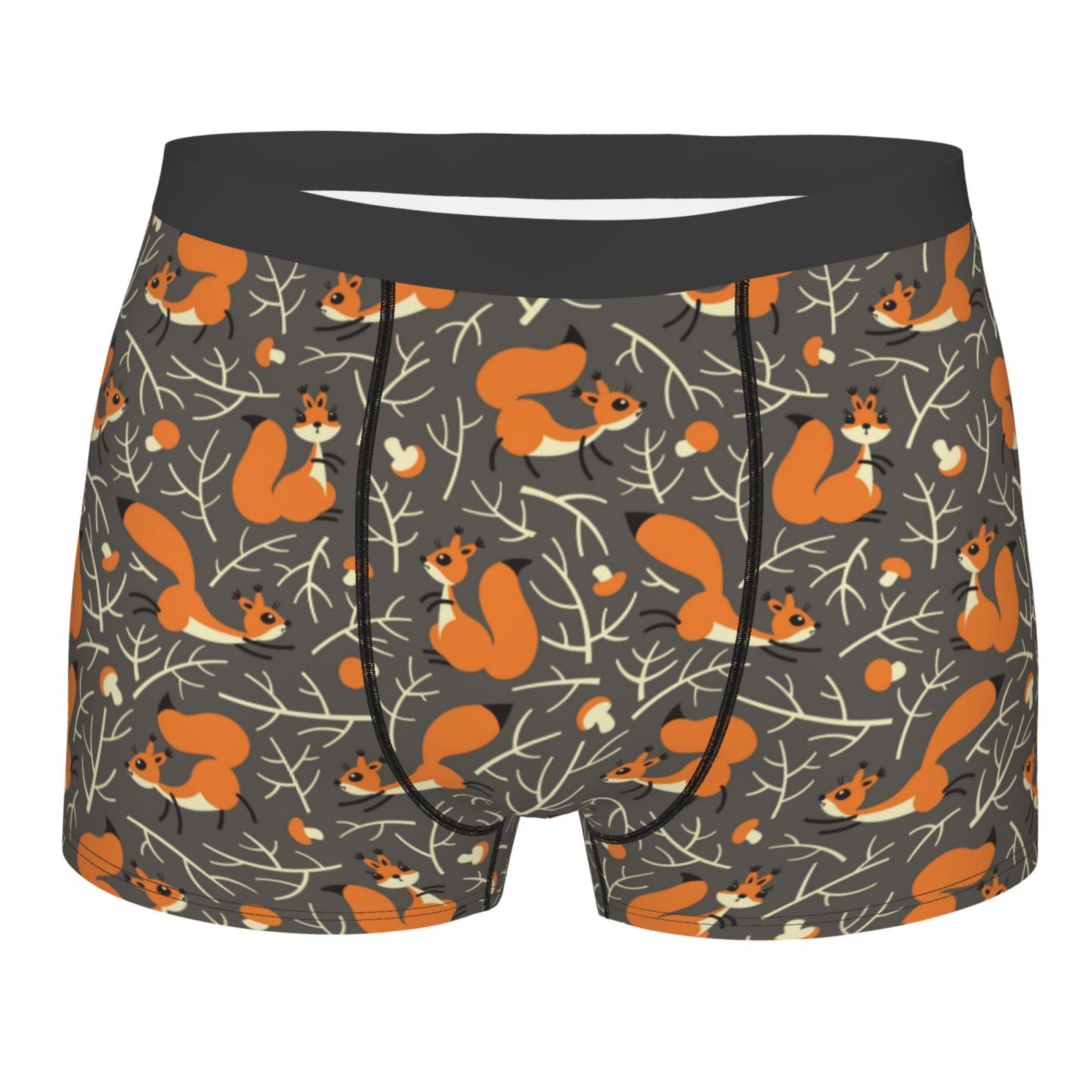 Naloa Fox And Mushroom Print Mens Underwear - Boxers for Men, Classic ...