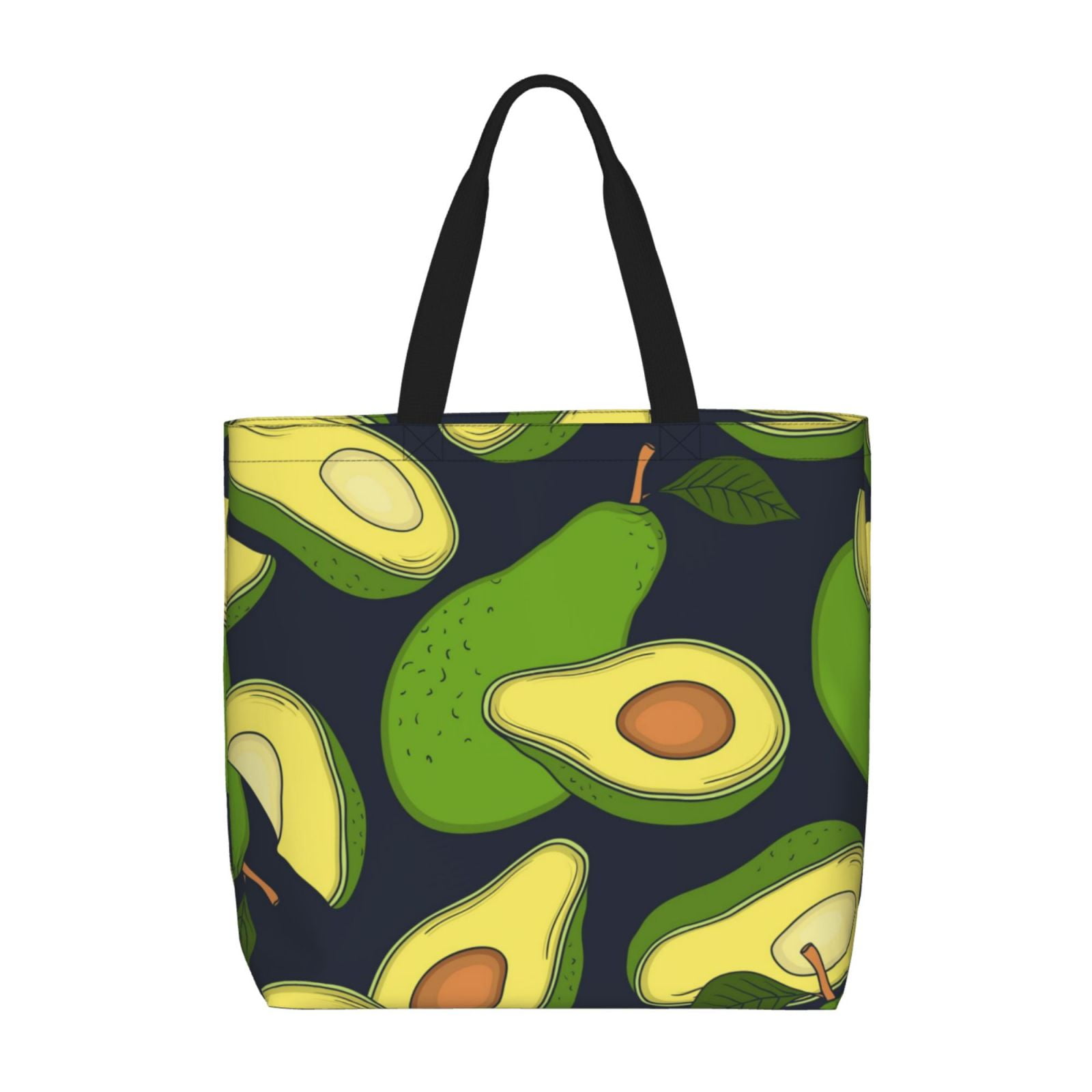 Naloa Fresh Avocado Tote Bag for Women, Foldable Tote Bag With Zipper ...