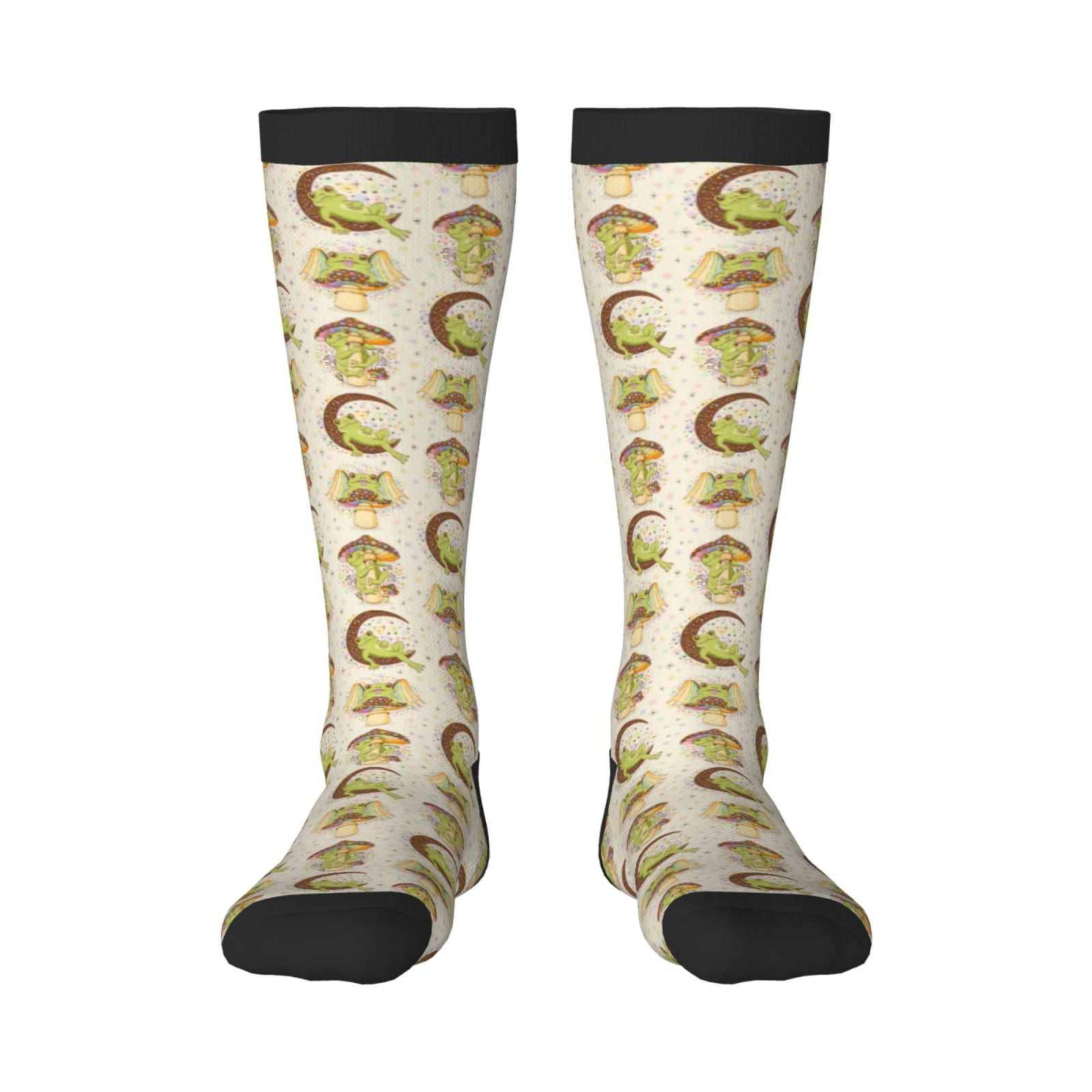 Naloa Frogs Thigh High Socks Extra Long Stretchy Sock Women Over Knee ...