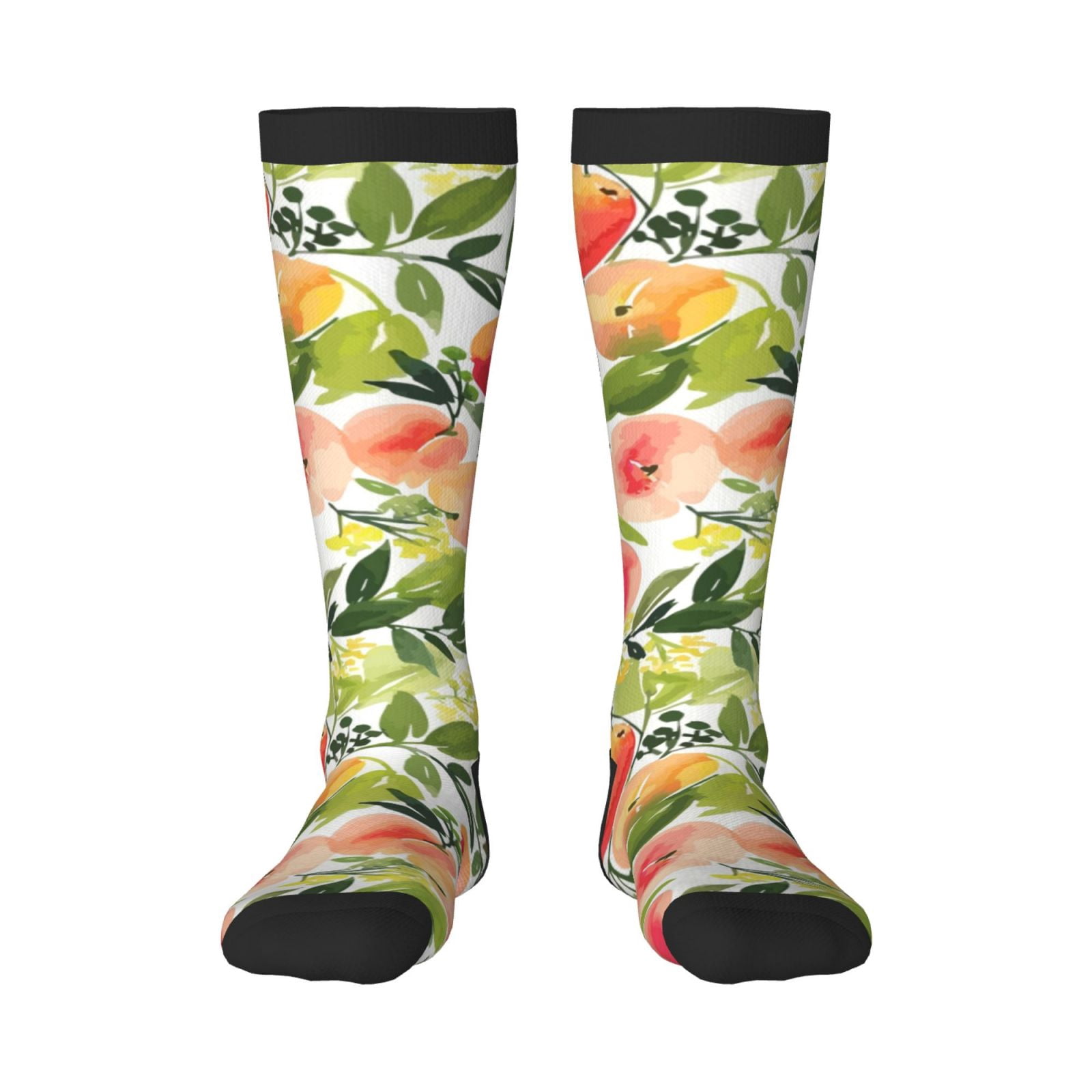 Naloa Fruits Peach1 Thigh High Socks Extra Long Stretchy Sock Women ...