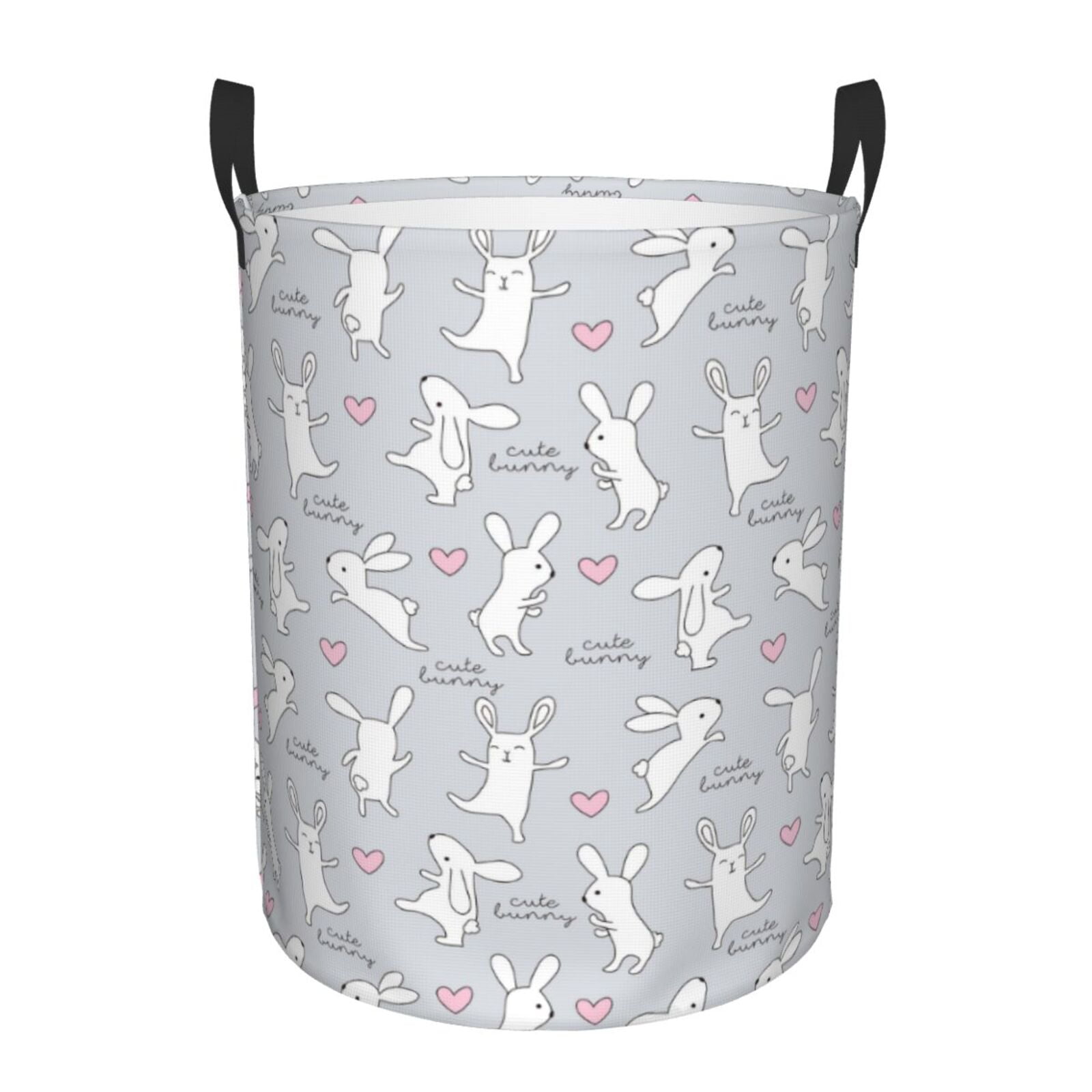 Naloa Fun Rabbit Large Laundry Basket Waterproof Round Collapsible ...