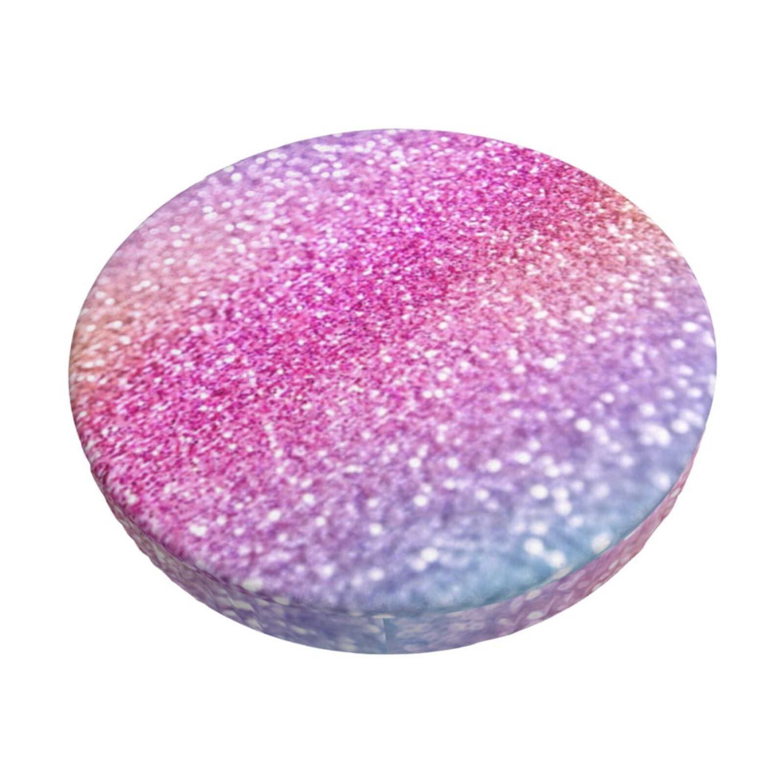 Naloa Fun Rainbow Pink Round Bar Stool Cushion Cover 12-14 inch, Fits ...