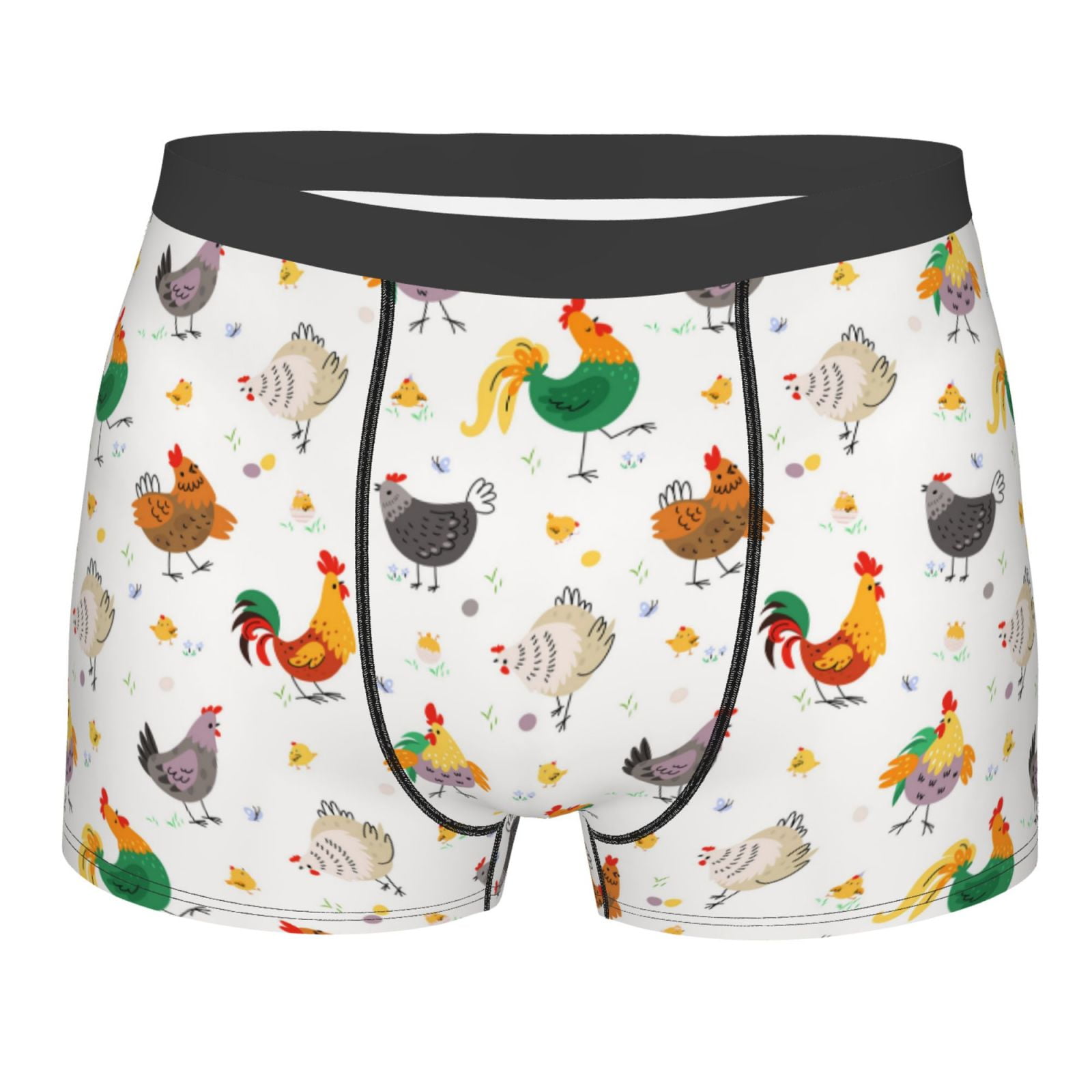 Naloa Funny Chicken Print Mens Underwear - Boxers for Men, Classic ...