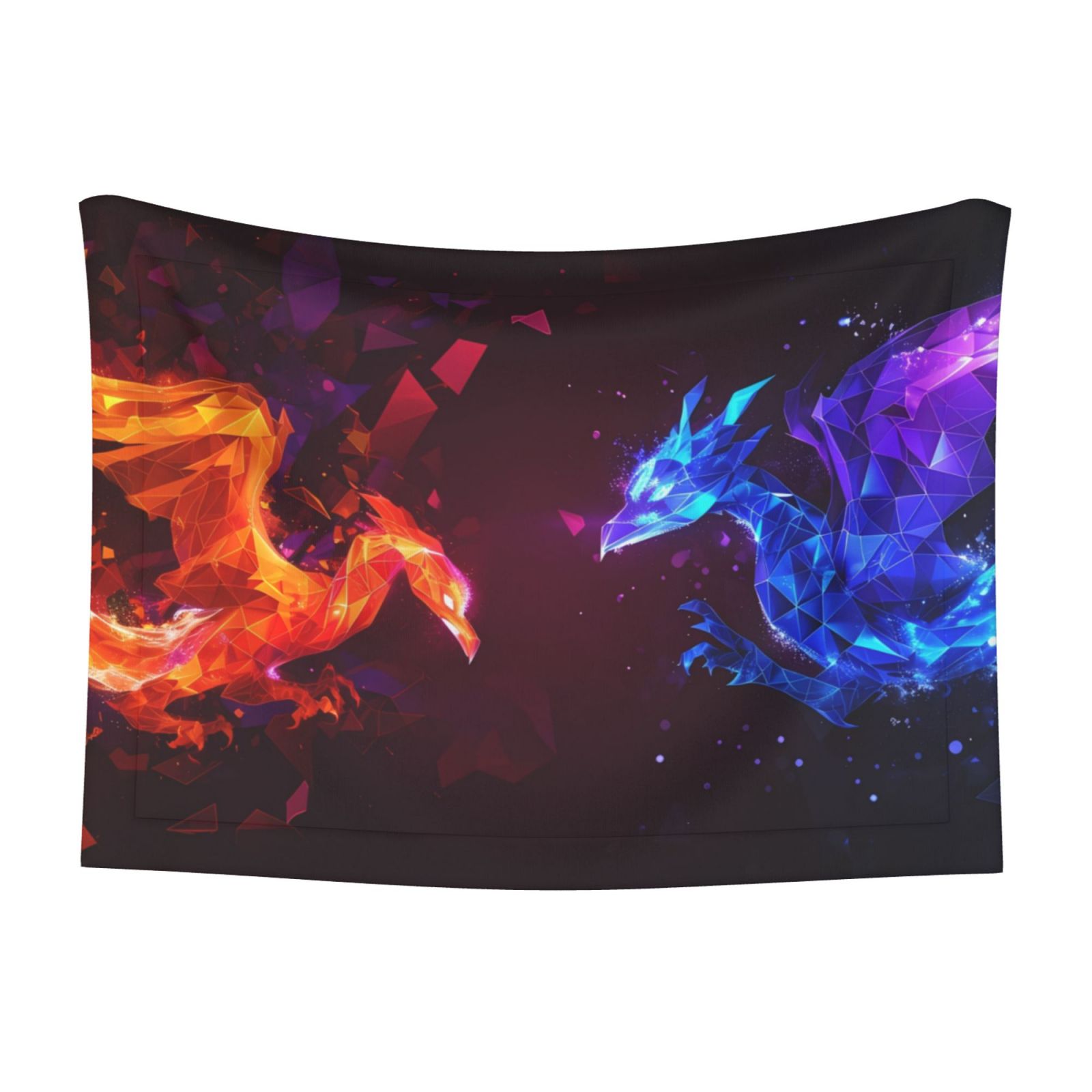 Naloa Futuristic Red And Blue Bird Dog Blanket, 3 Sizes Cat Blanket for ...
