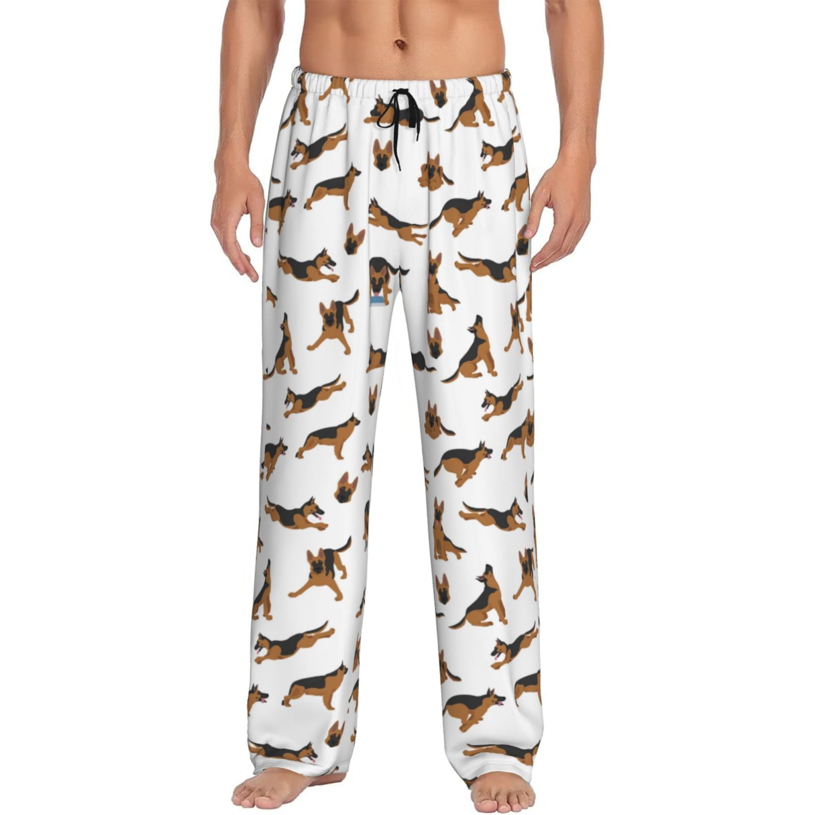 Naloa German Shepherd Dog Pajama Pants Men, PJ Bottoms, Sleep & Lounge ...