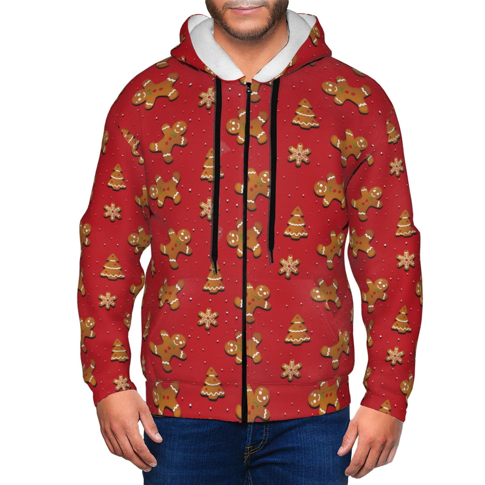 Naloa Gingerbread Man Men’s Hoodies, Zip up Hoodie, Sweatshirts,Hoodies ...