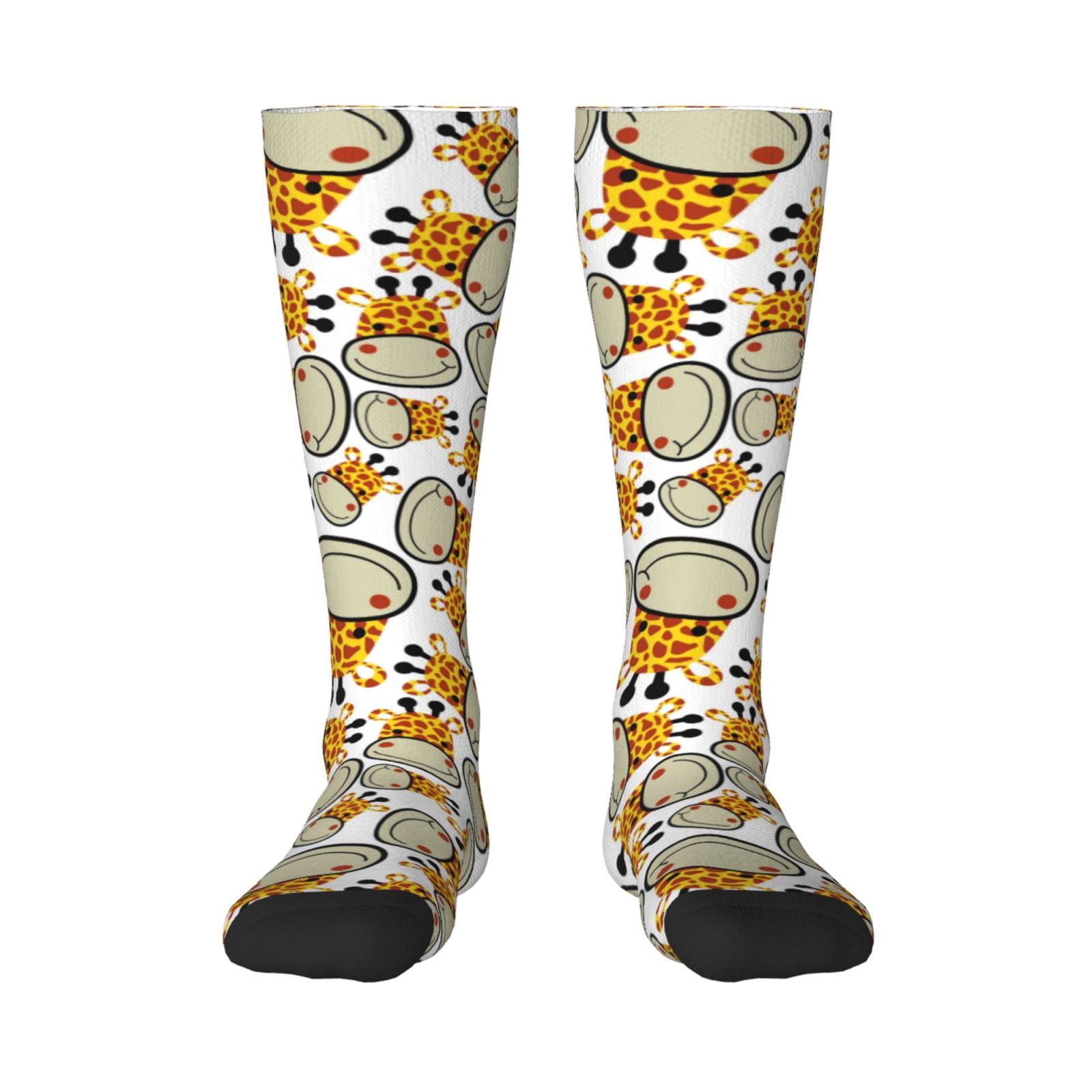 Naloa Giraffes Head Thigh High Socks Extra Long Stretchy Sock Women ...