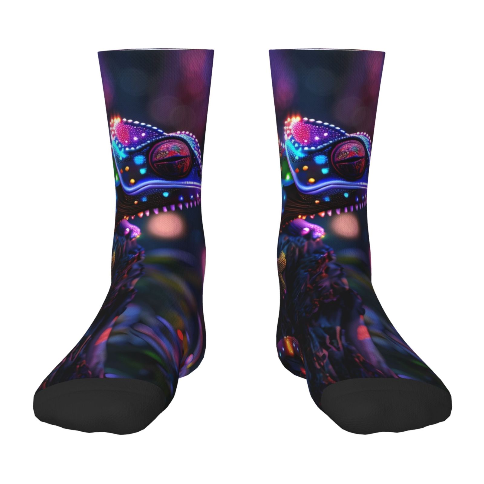 Naloa Glowing Chameleon Fantasy Art Kids Socks Unisex Kids and Toddlers ...