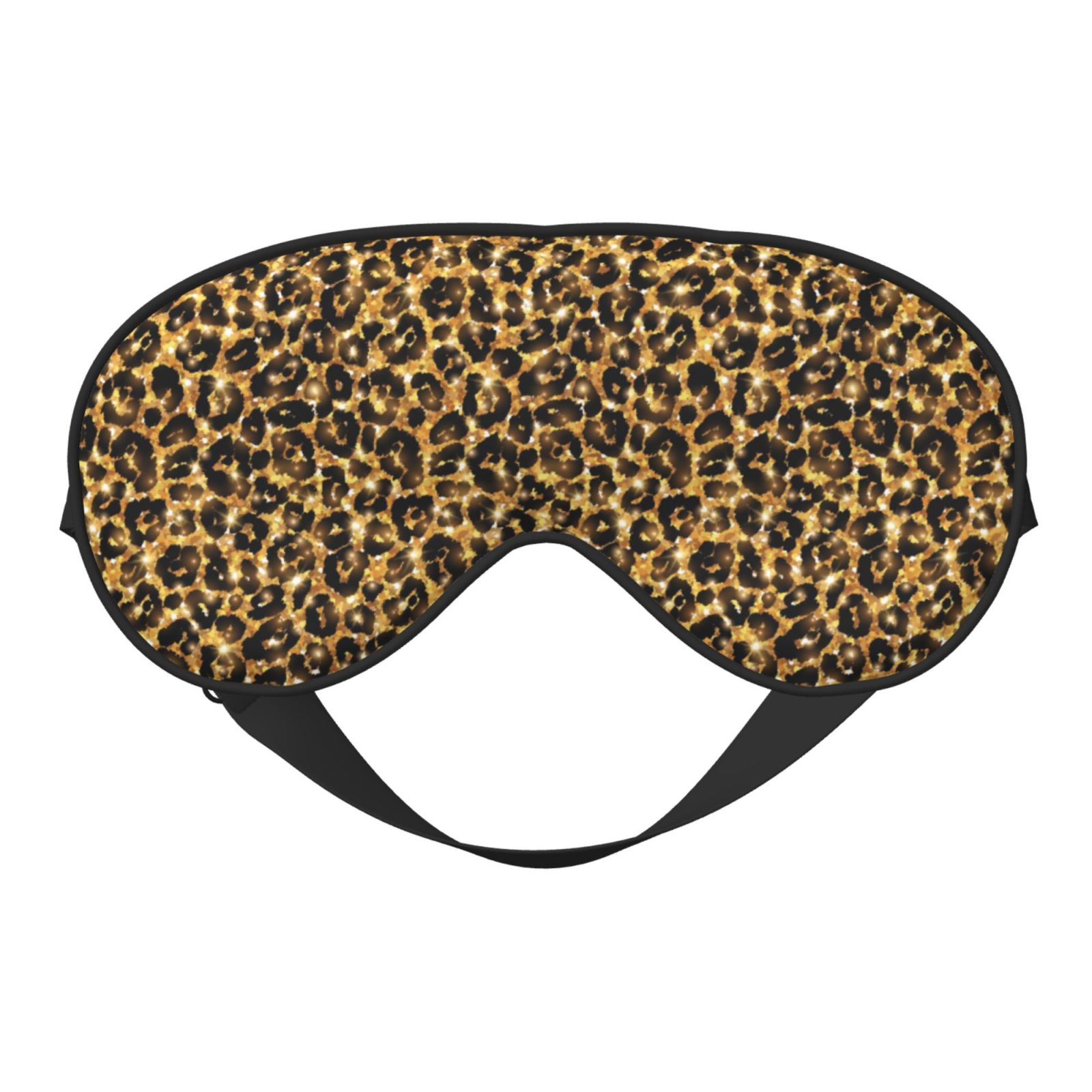 Naloa Gold Glitter Leopard Print Sleep Mask for Sleeper, Light Blocking ...