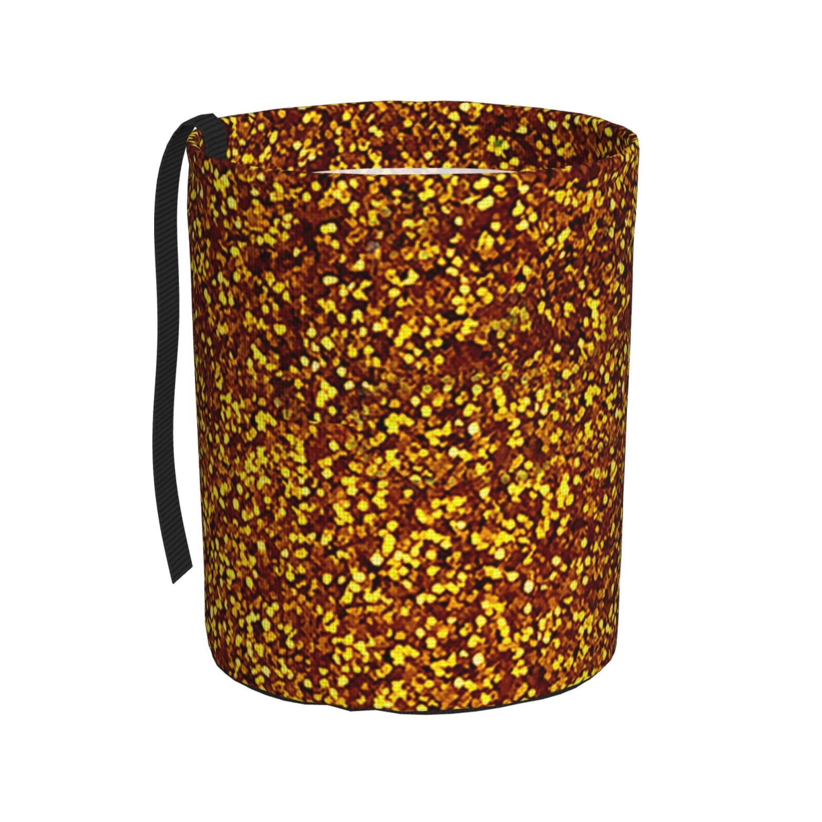 Naloa Golden Glitter Car Trash Can Garbage Car Accessories Trash Can ...