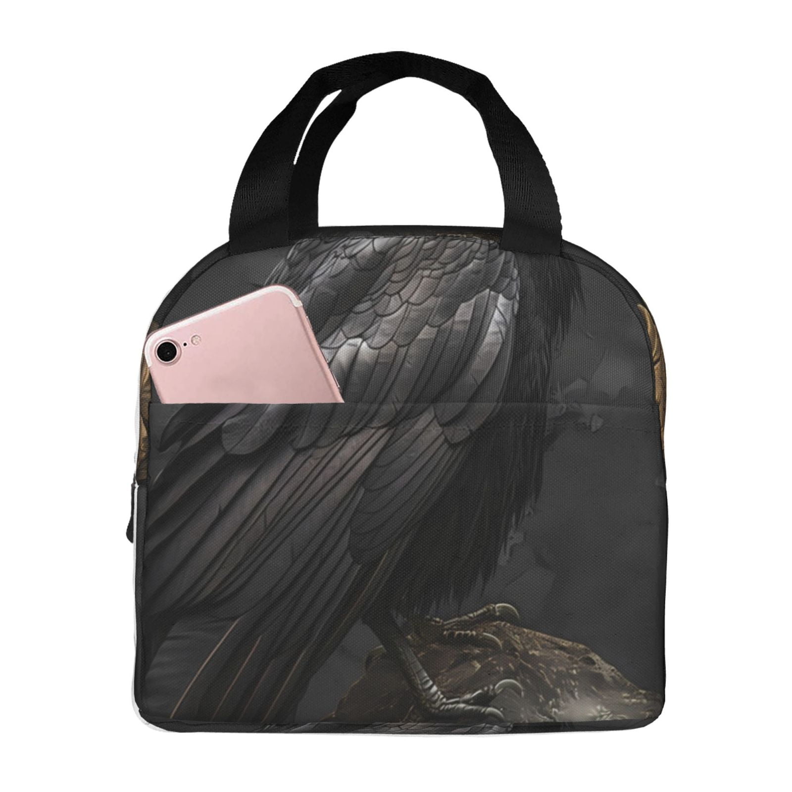 Naloa Gothic Raven Portrait Print Lunch Box for Women Men,Insulated ...