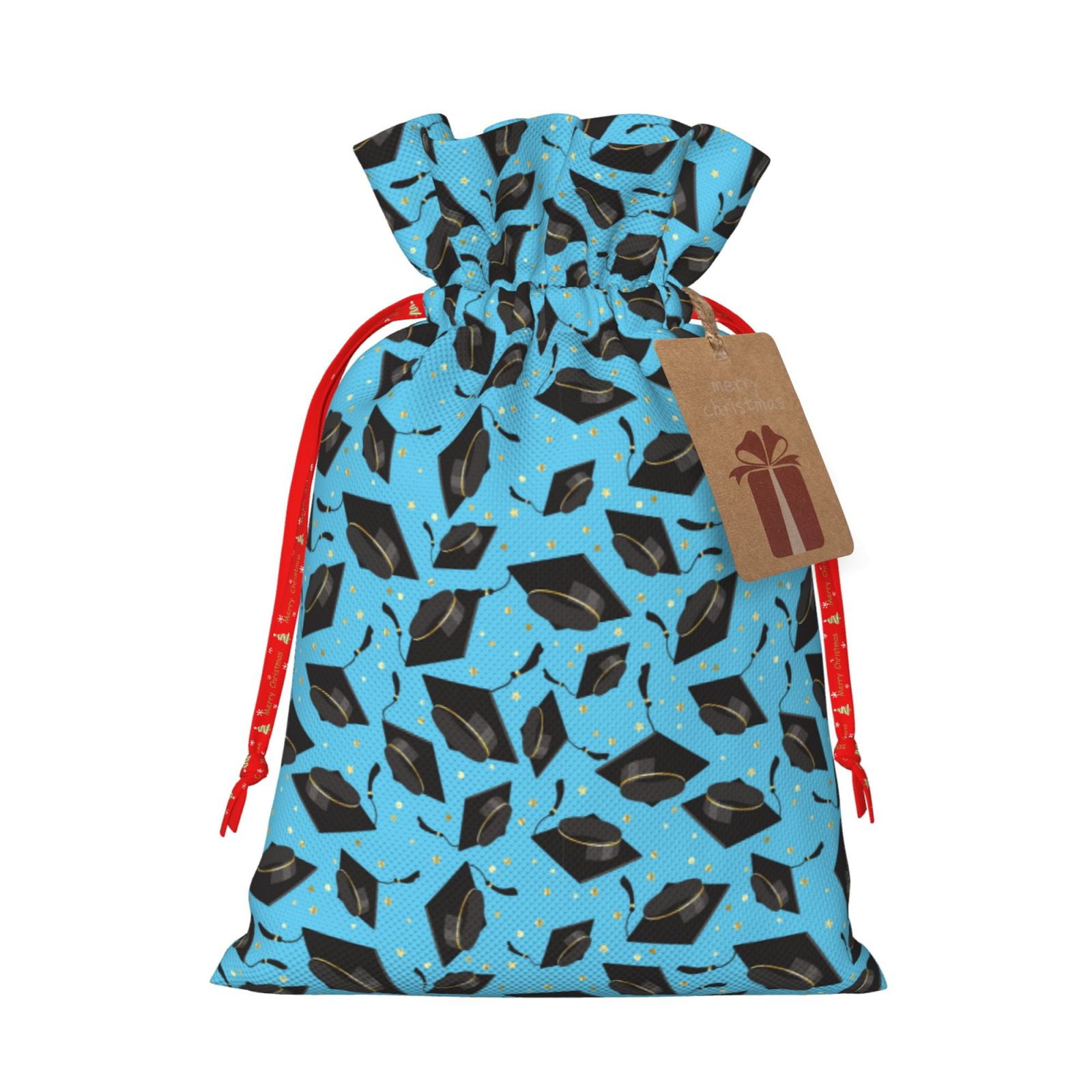 Naloa Graduation Hats2 Drawstring Christmas Bags, 3D Xmas Gift Bags ...