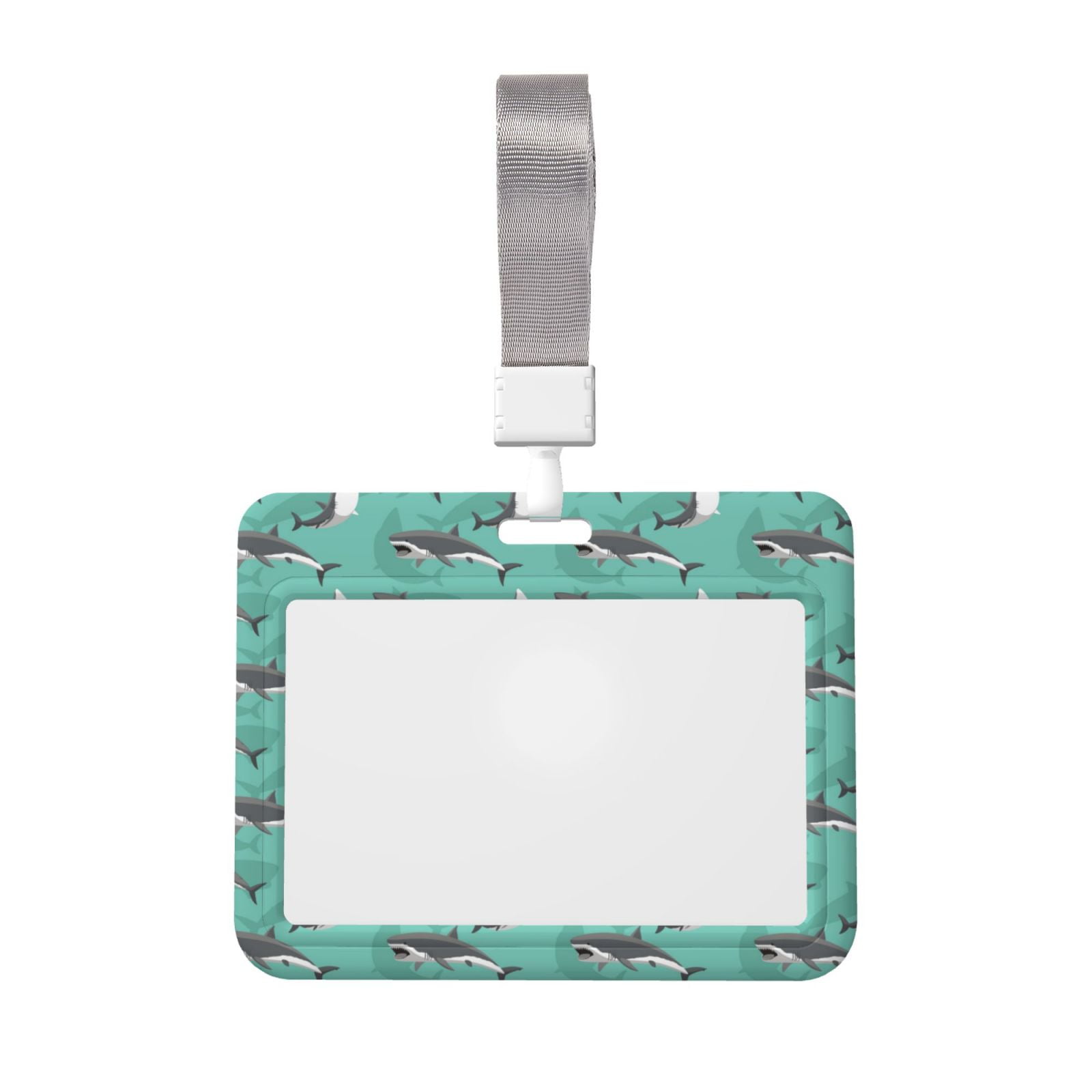 Naloa Great White Shark Card Badge Holder Work Badge Sleeve for Office ...