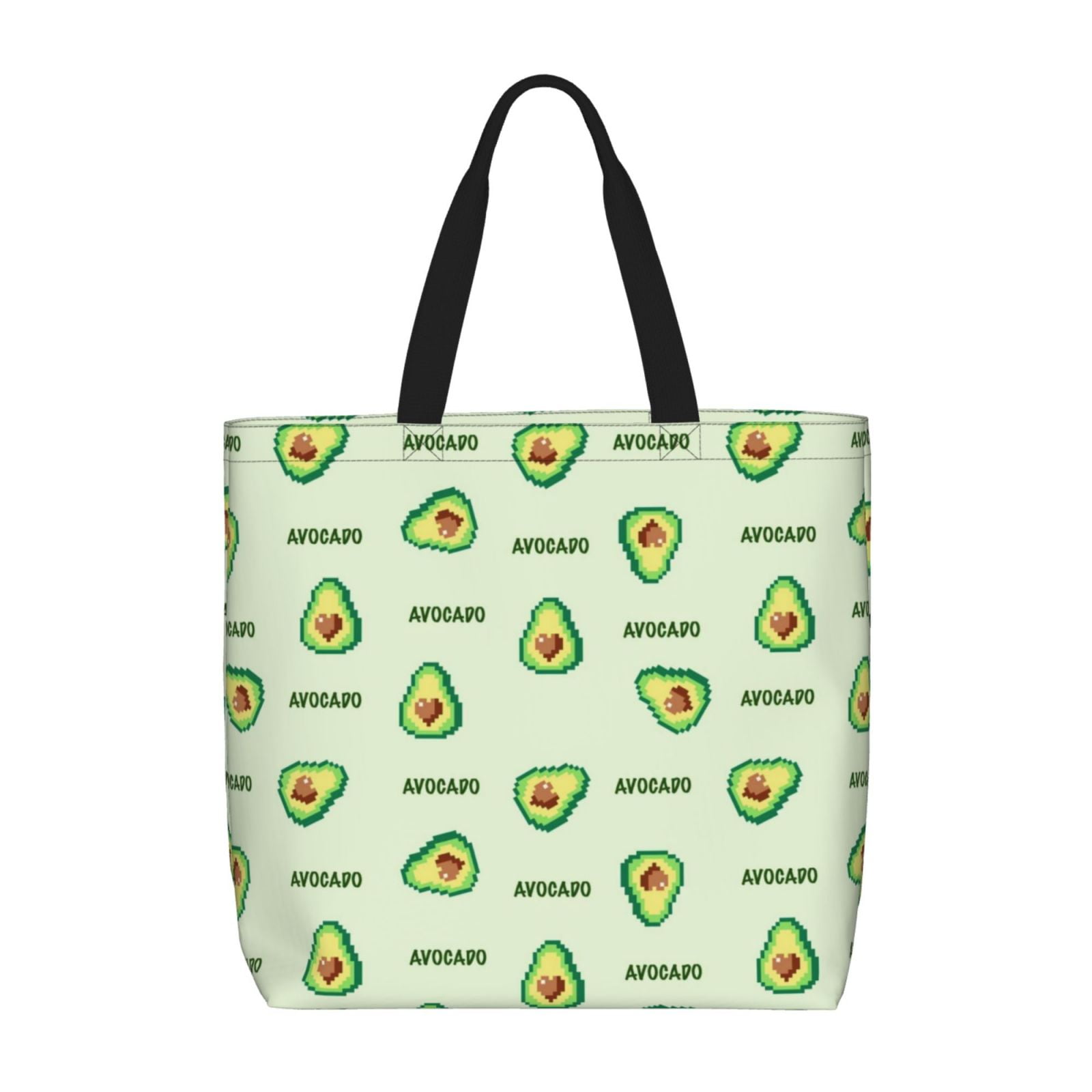 Naloa Green Avocado Tote Bag for Women, Foldable Tote Bag With Zipper ...