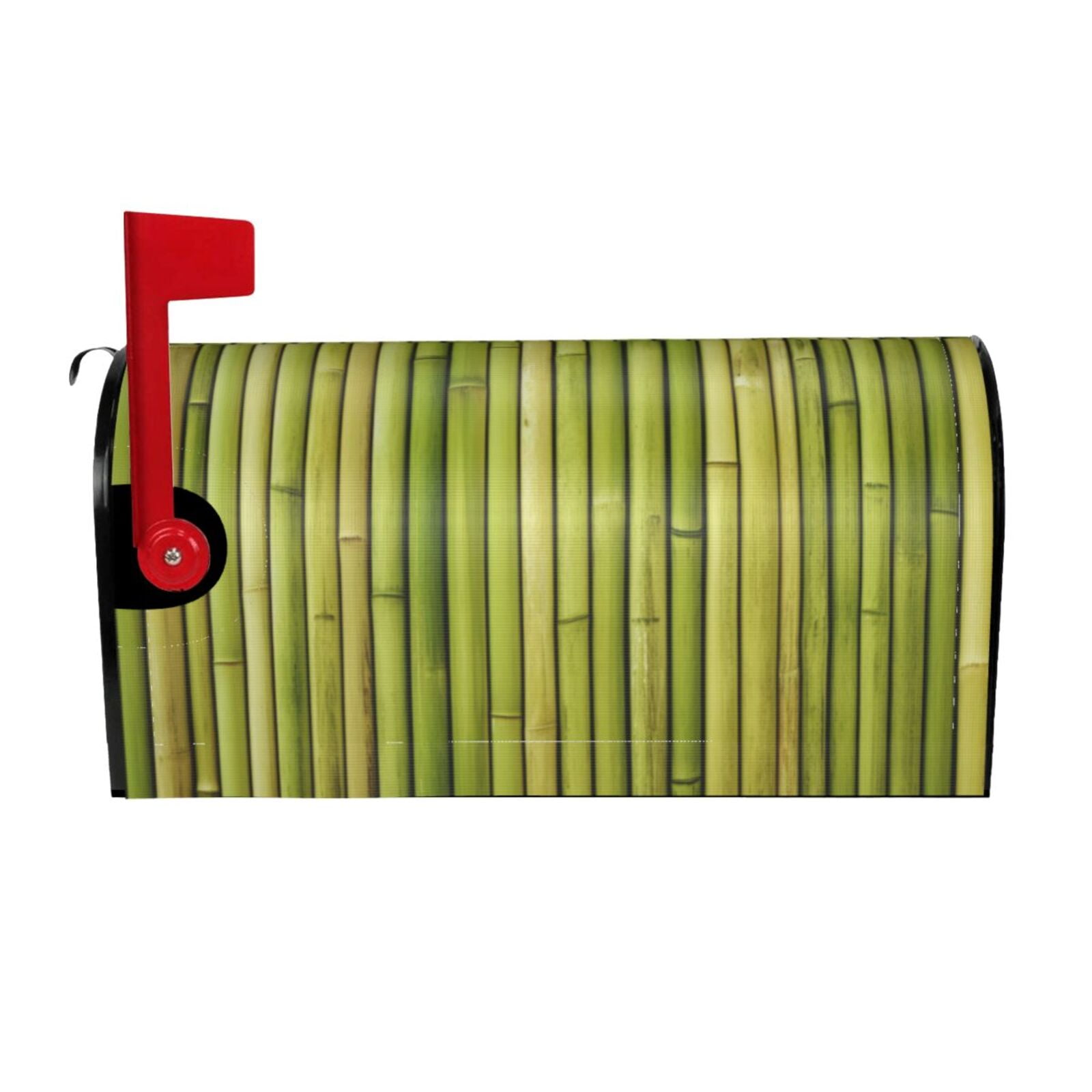 Naloa Green Bamboo Fence Mailbox Covers Magnetic Post Box Cover Post ...