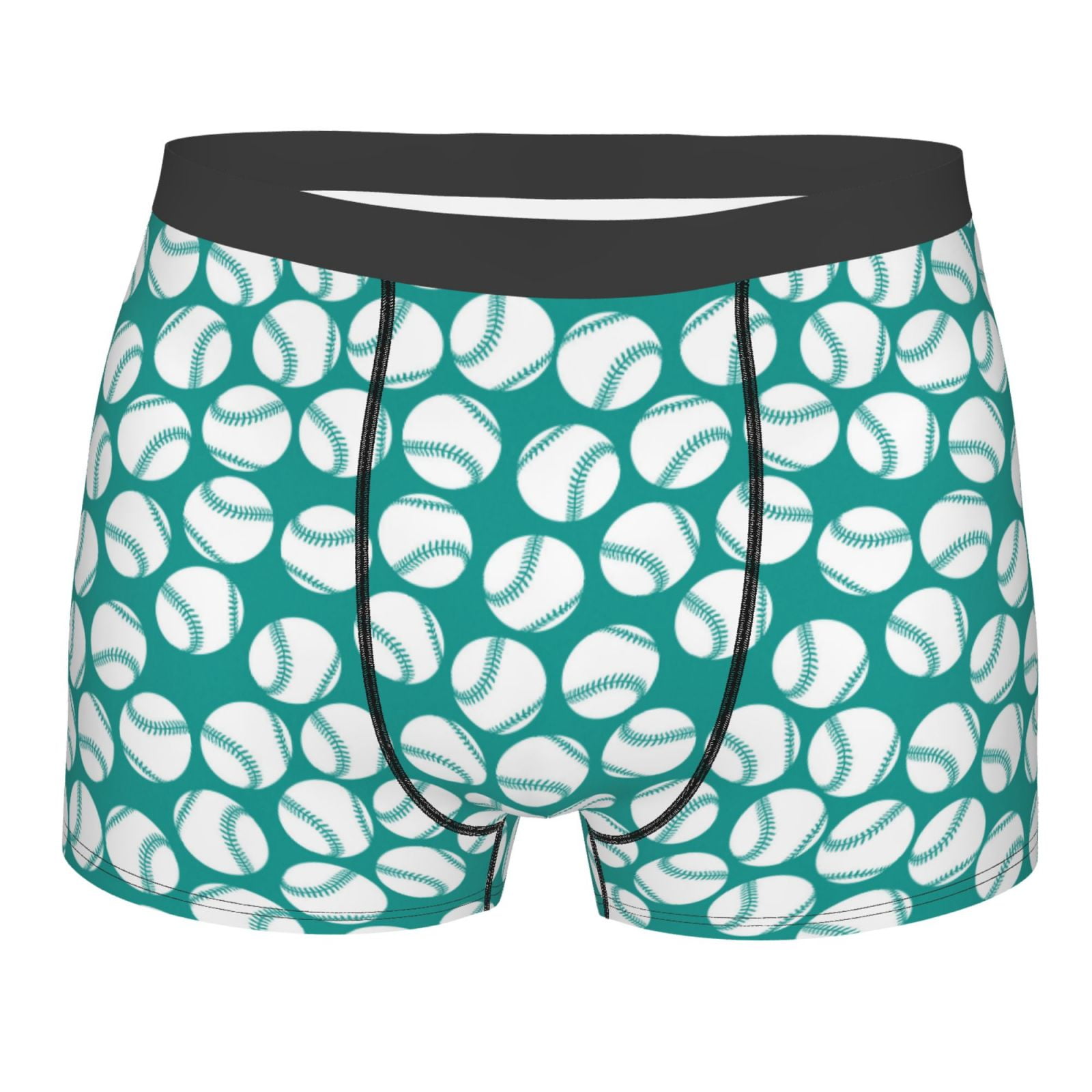 Naloa Green Baseball Print Mens Underwear - Boxers for Men, Classic ...