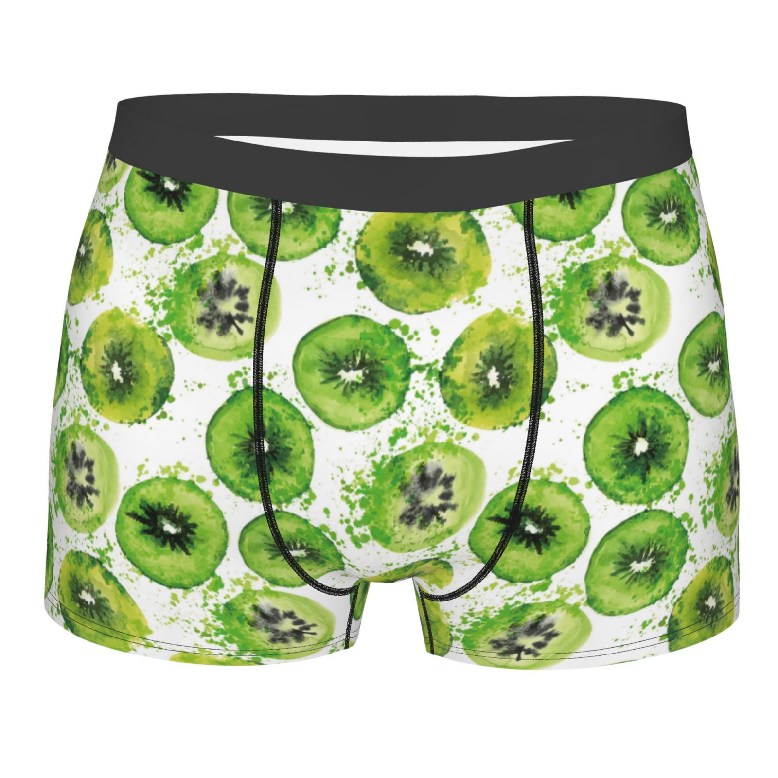 Naloa Green Kiwi Print Mens Underwear - Boxers for Men, Classic Briefs ...
