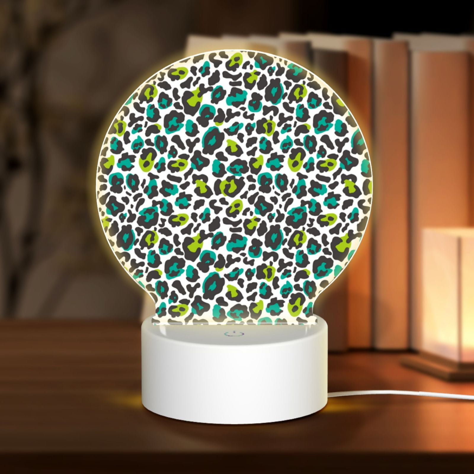 Naloa Green Leopard Acrylic LED Night Light Custom LED Lights ...