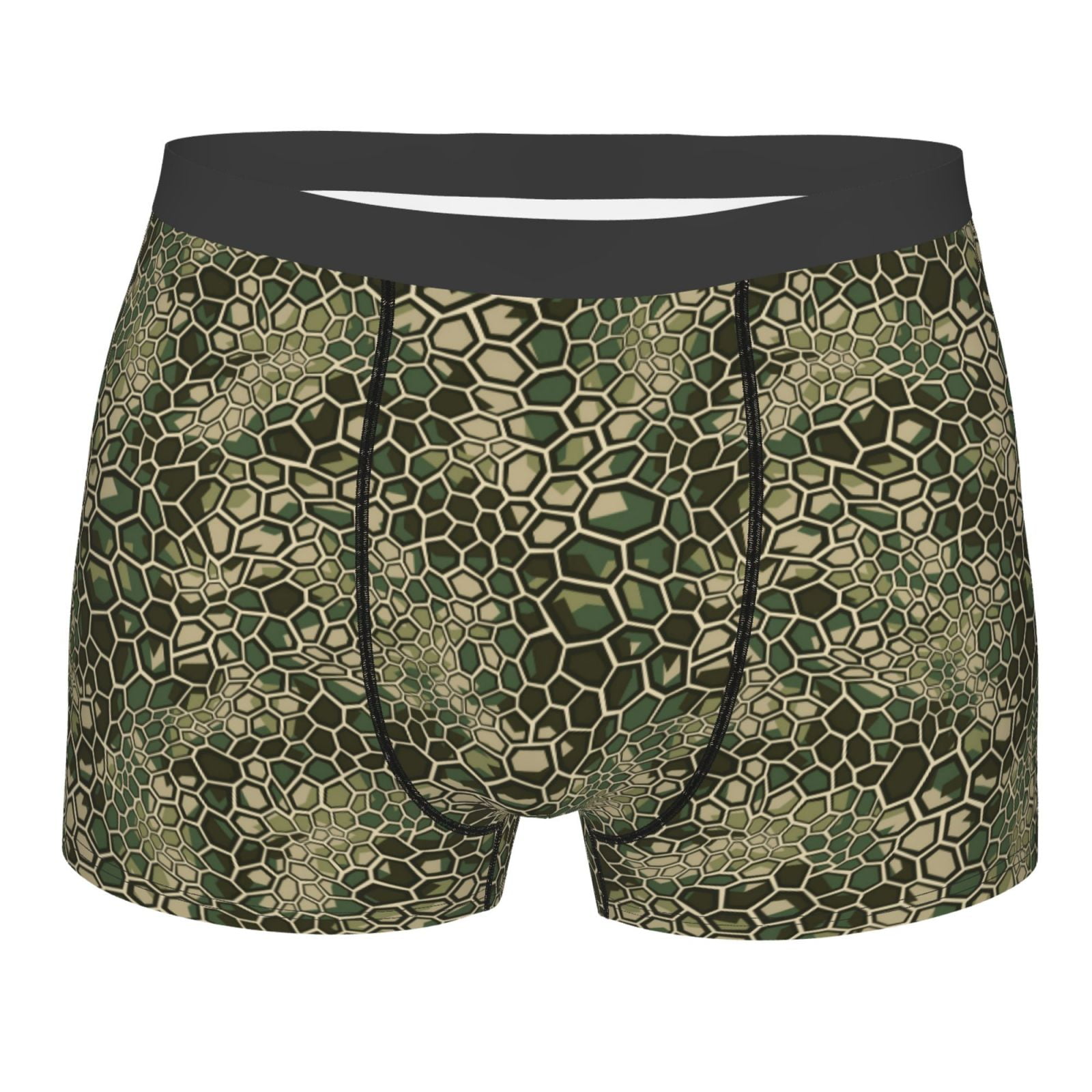 Naloa Green Snake Skin Print Mens Underwear - Boxers for Men, Classic ...
