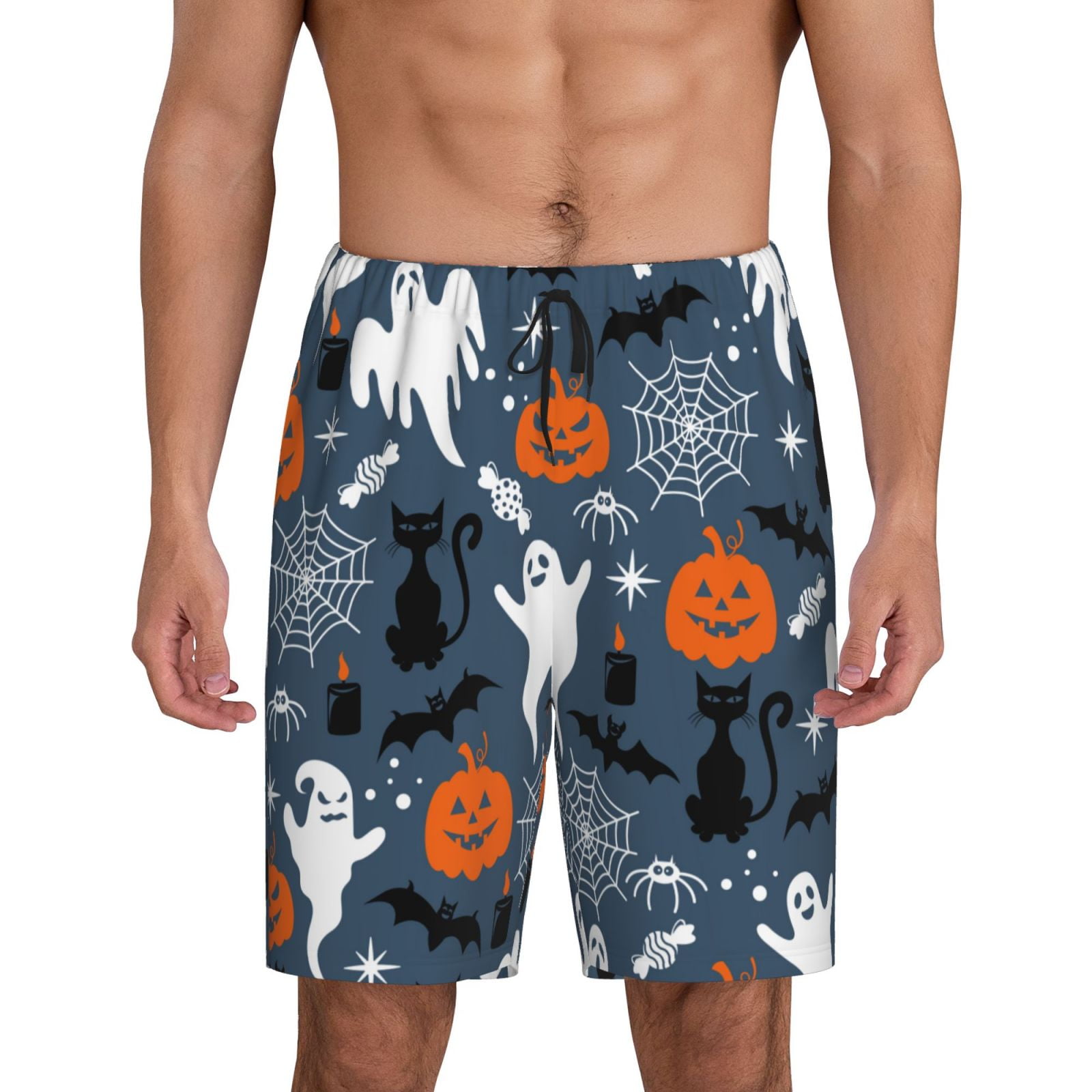 Naloa Halloween Men's Short Pajama Pants, Pj Shorts, Lounge Comfort ...