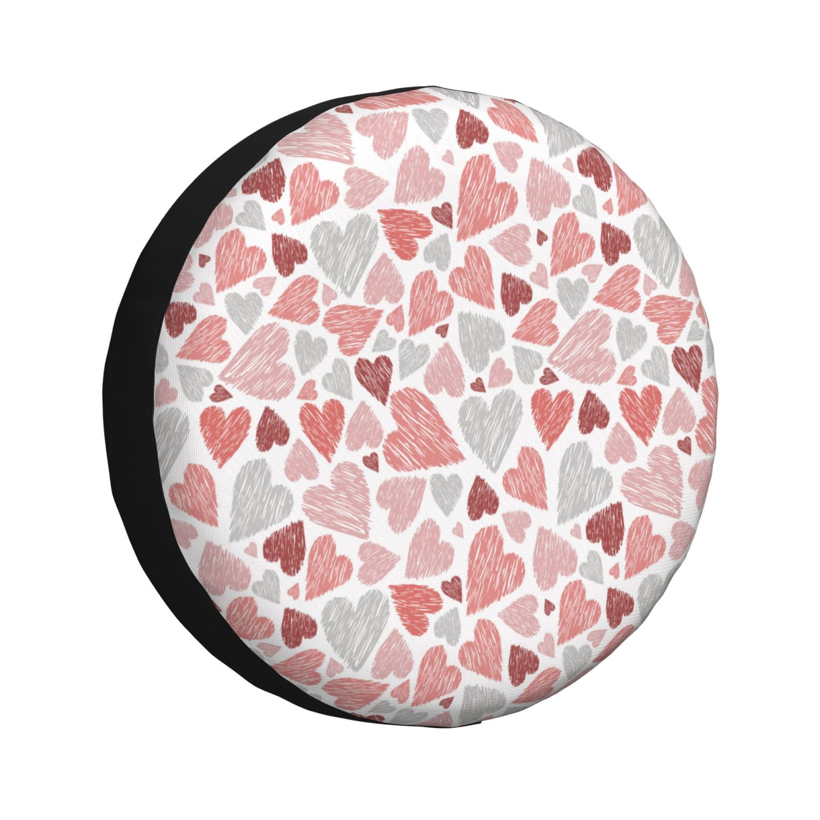 Naloa Hand Drawn Hearts PVC Leather Spare Tire Wheel Cover for Car ...