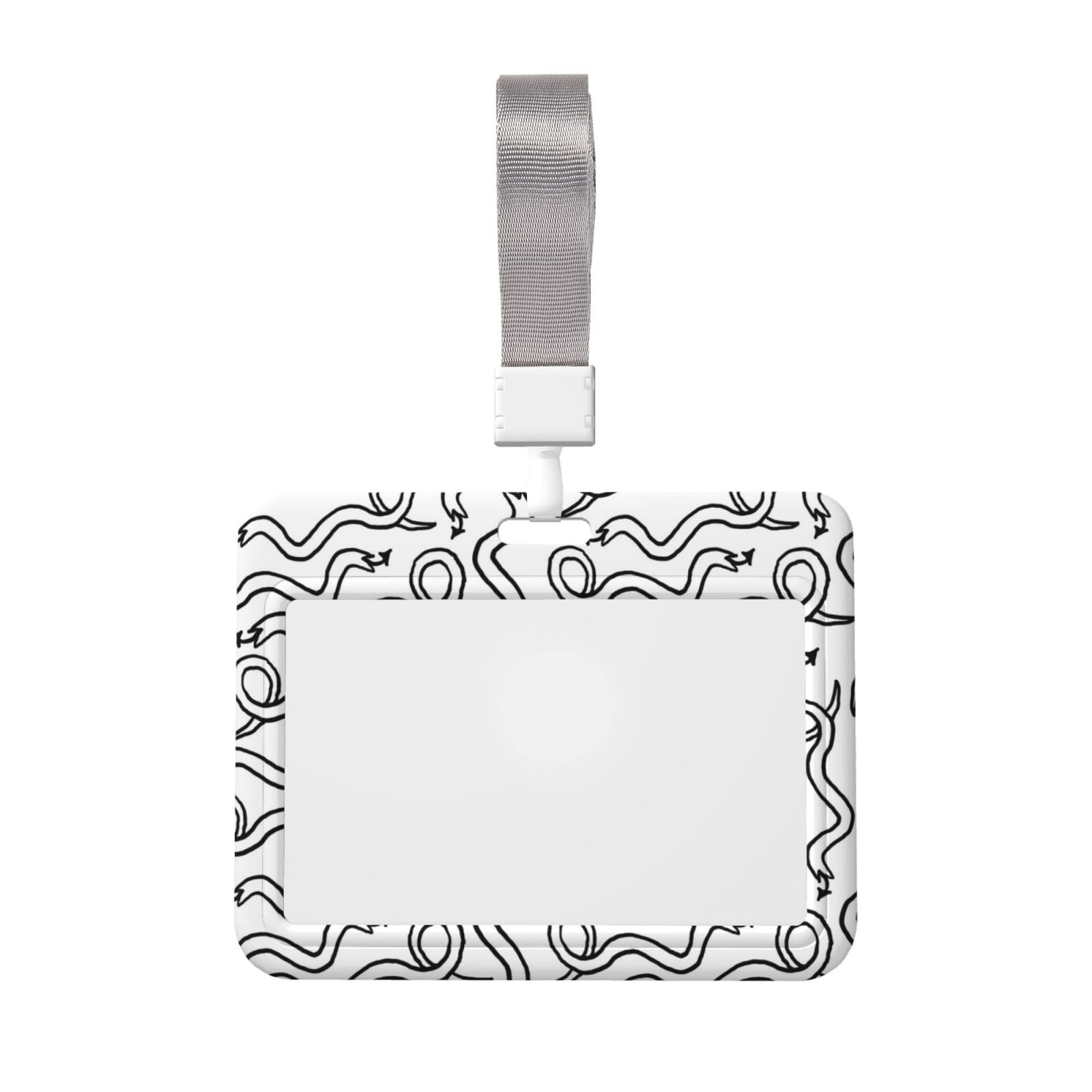 Naloa Hand Drawn Snake Card Badge Holder Work Badge Sleeve for Office ...