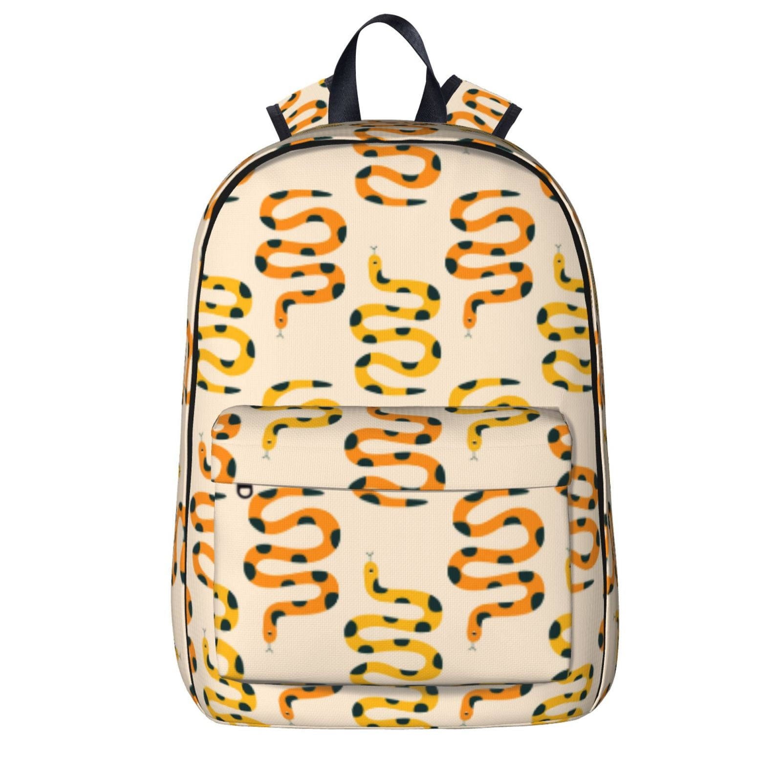 Naloa Hand Drawn Snake Print Laptop Backpack - Computer Bag with 2 ...