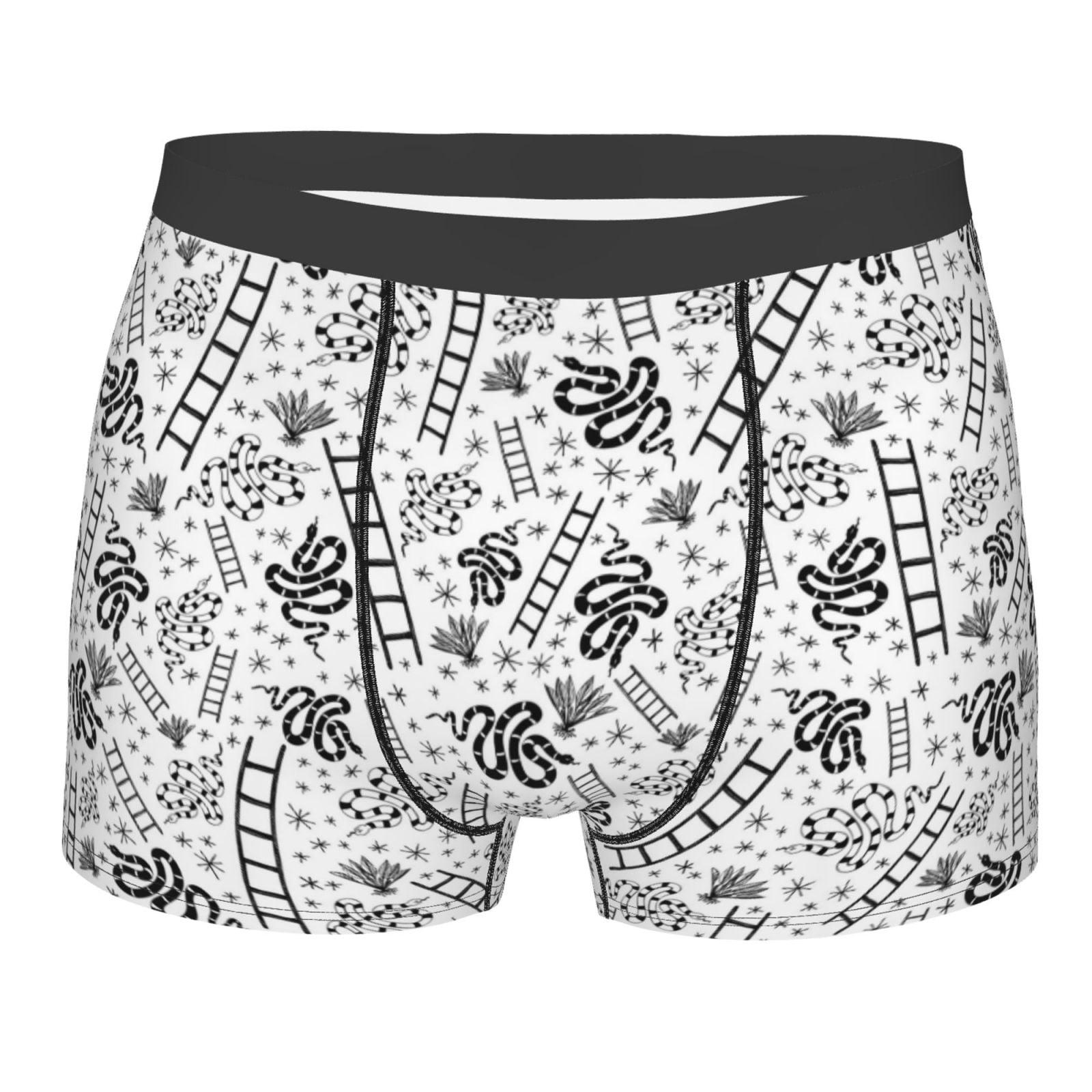 Naloa Hand Drawn Snake Print Mens Underwear - Boxers for Men, Classic ...
