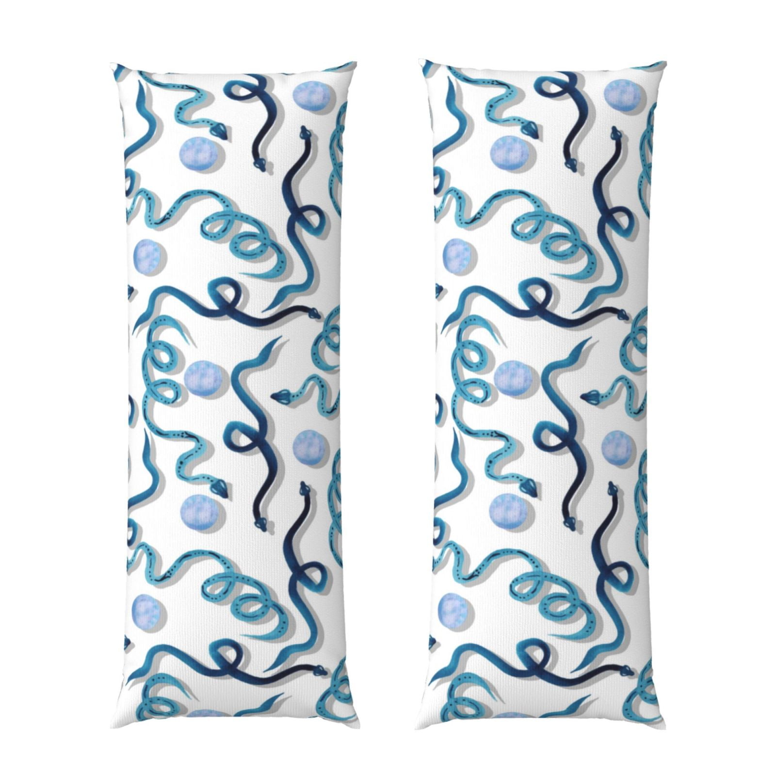 Naloa Hand Drawn Snake Super Soft 20x60 Body Pillow Case,Long Side ...