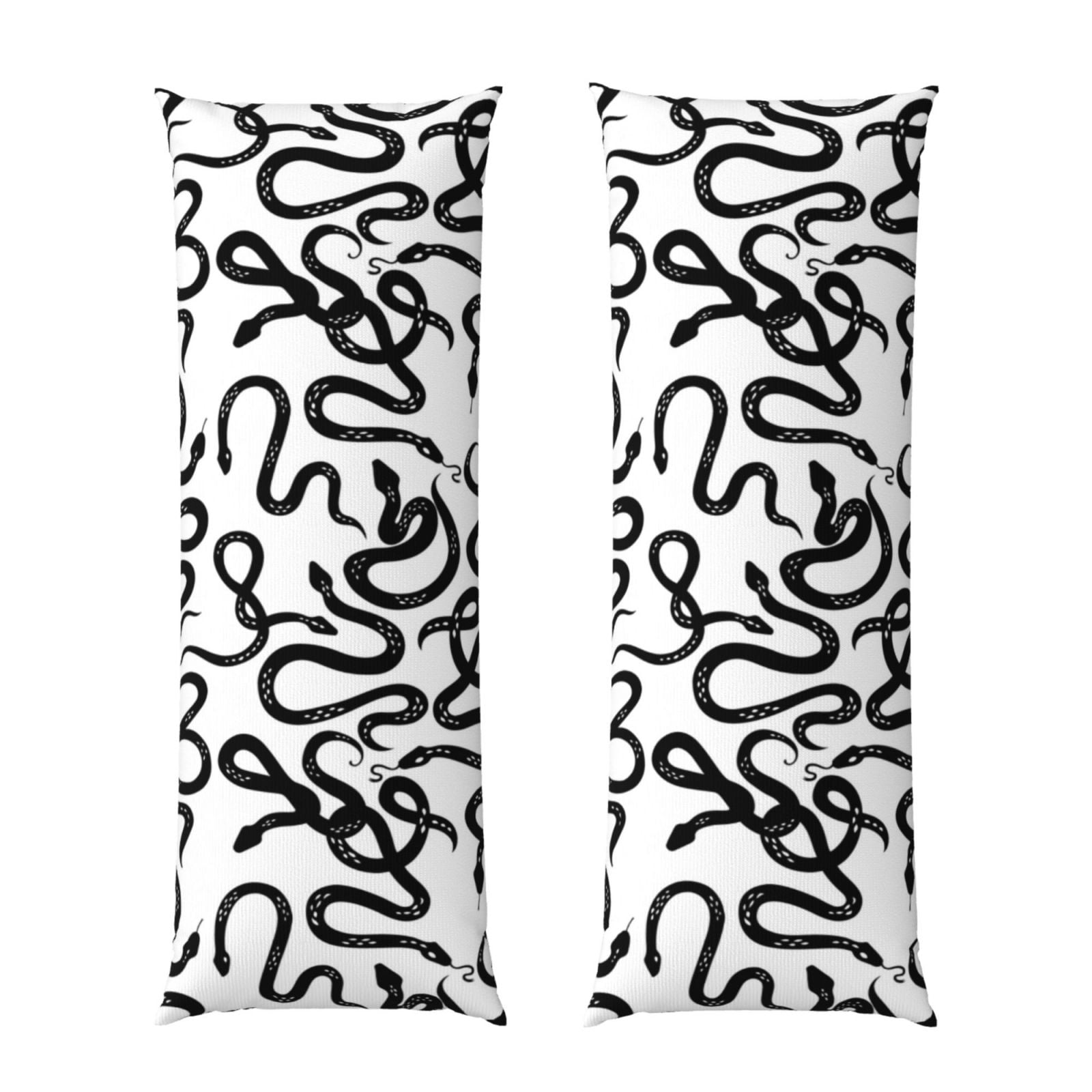 Naloa Hand Drawn Snake Super Soft 20x60 Body Pillow Case,Long Side ...