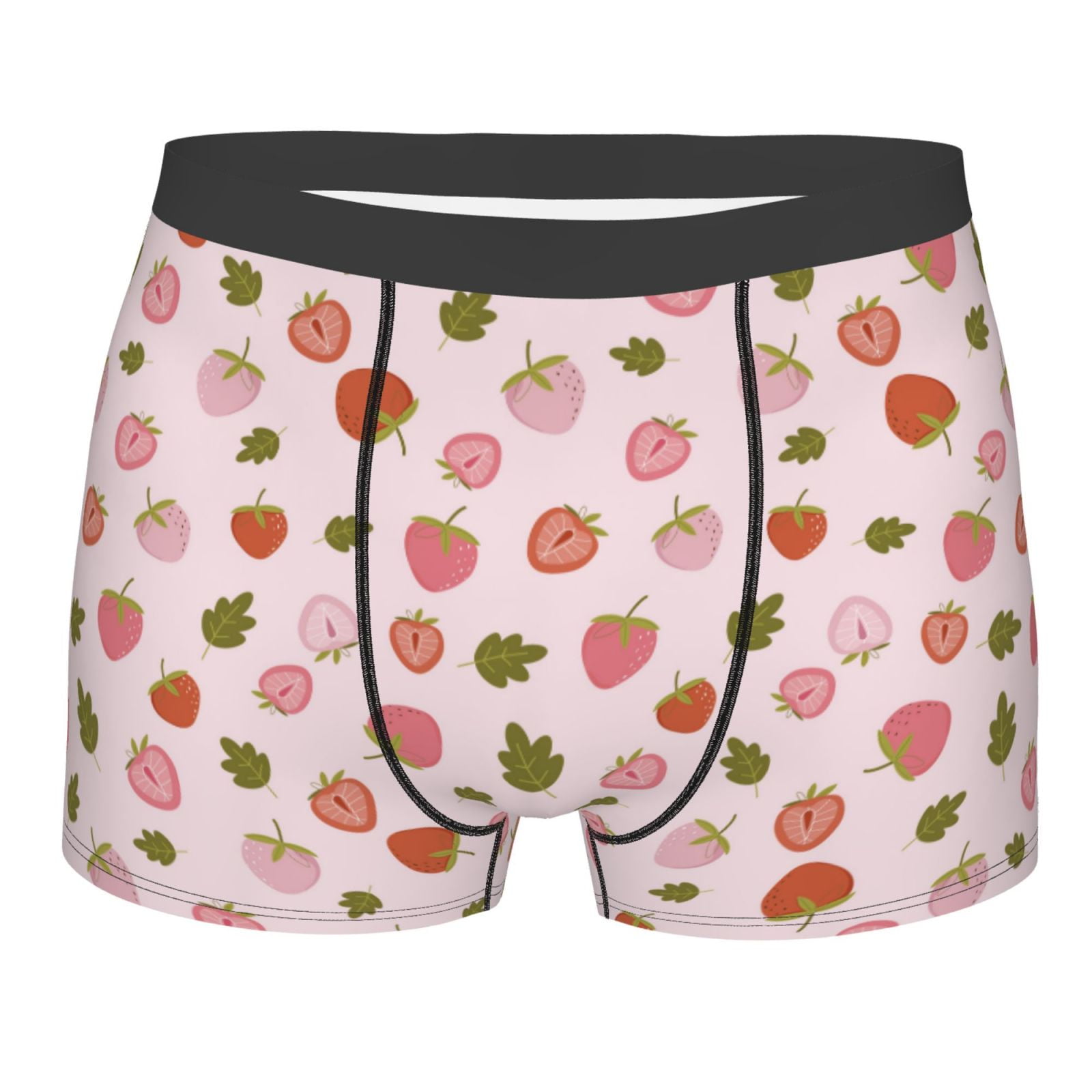 Naloa Hand Drawn Strawberry Print Mens Underwear - Boxers for Men ...