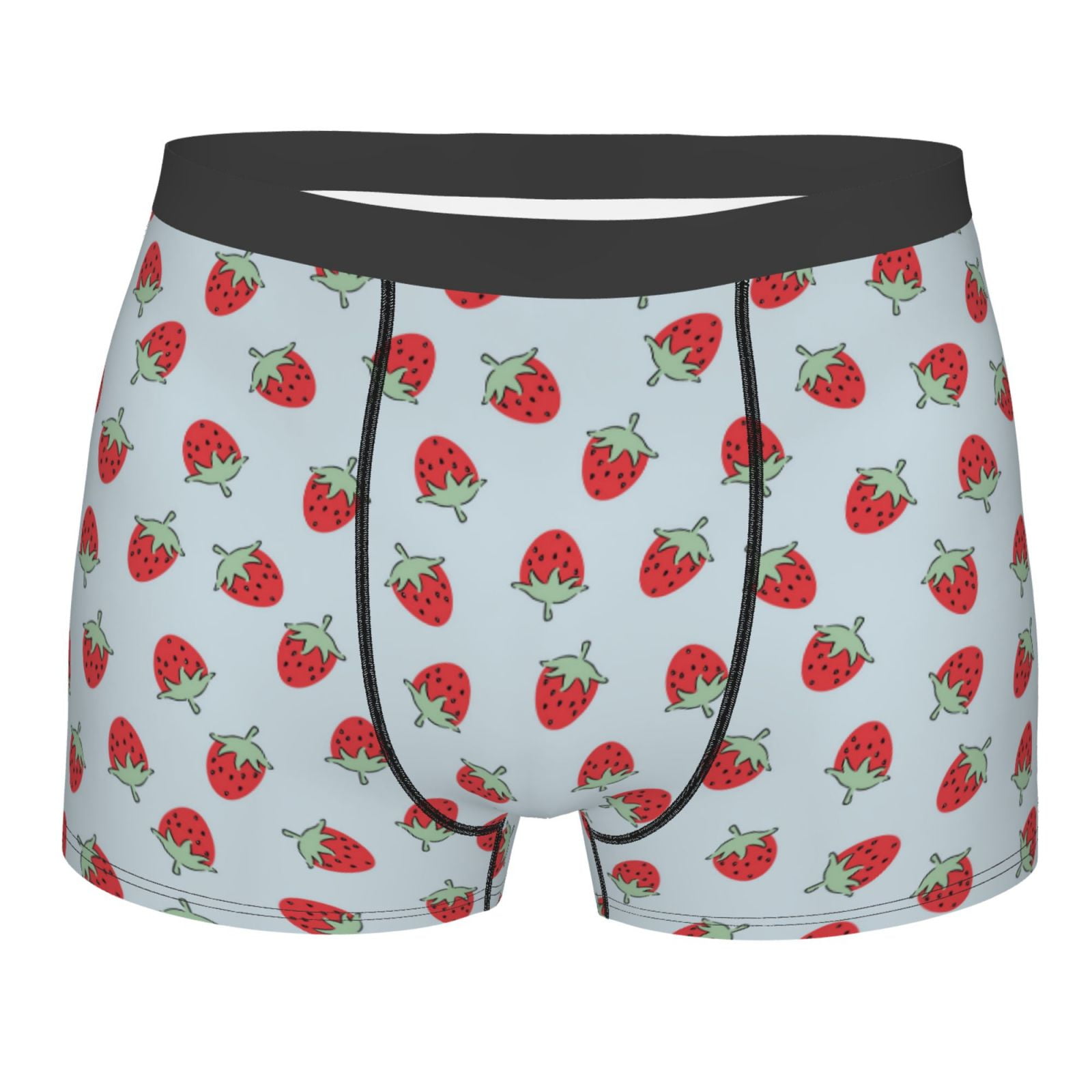 Naloa Hand Drawn Strawberry Print Mens Underwear - Boxers for Men ...