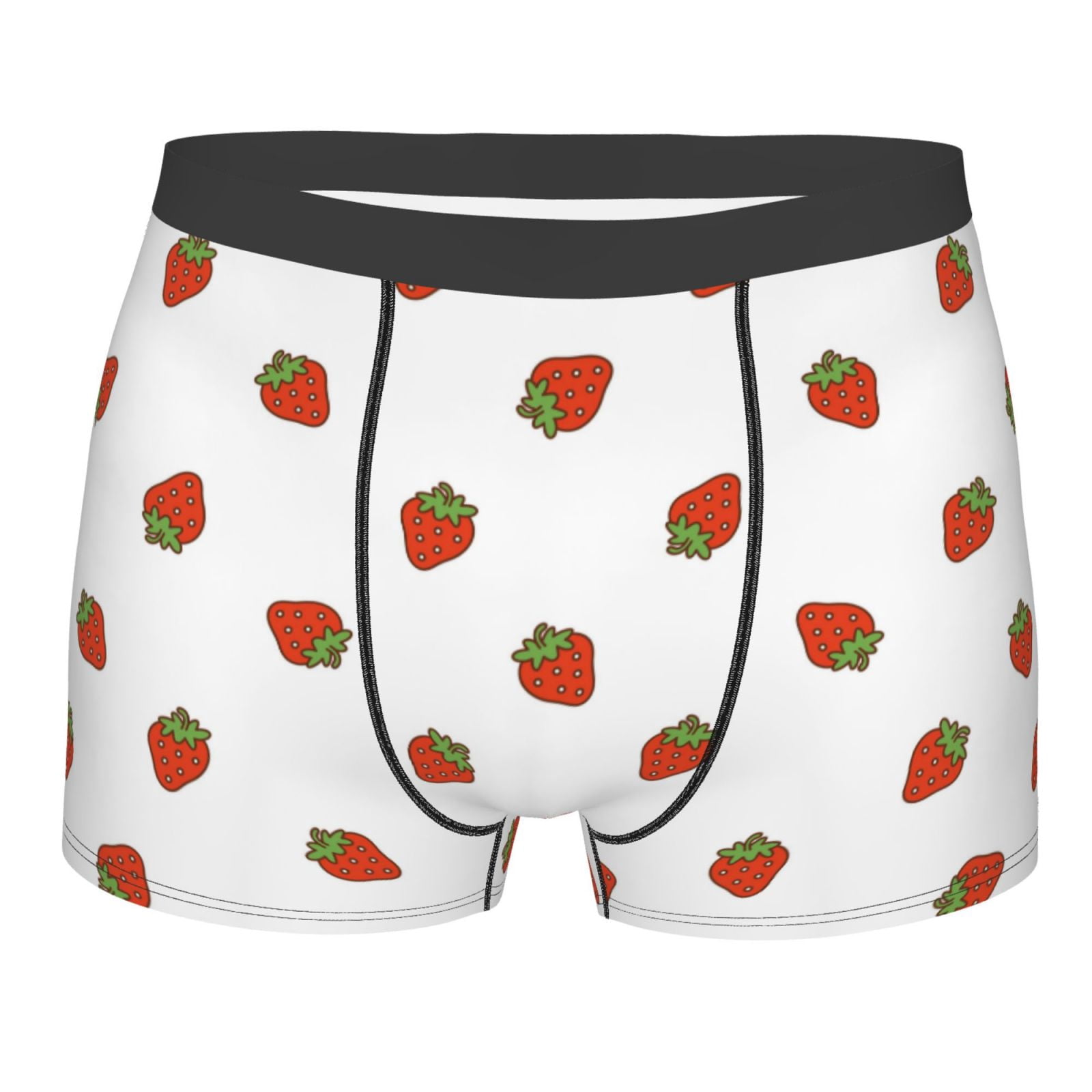 Naloa Hand Drawn Strawberry Print Mens Underwear - Boxers for Men ...