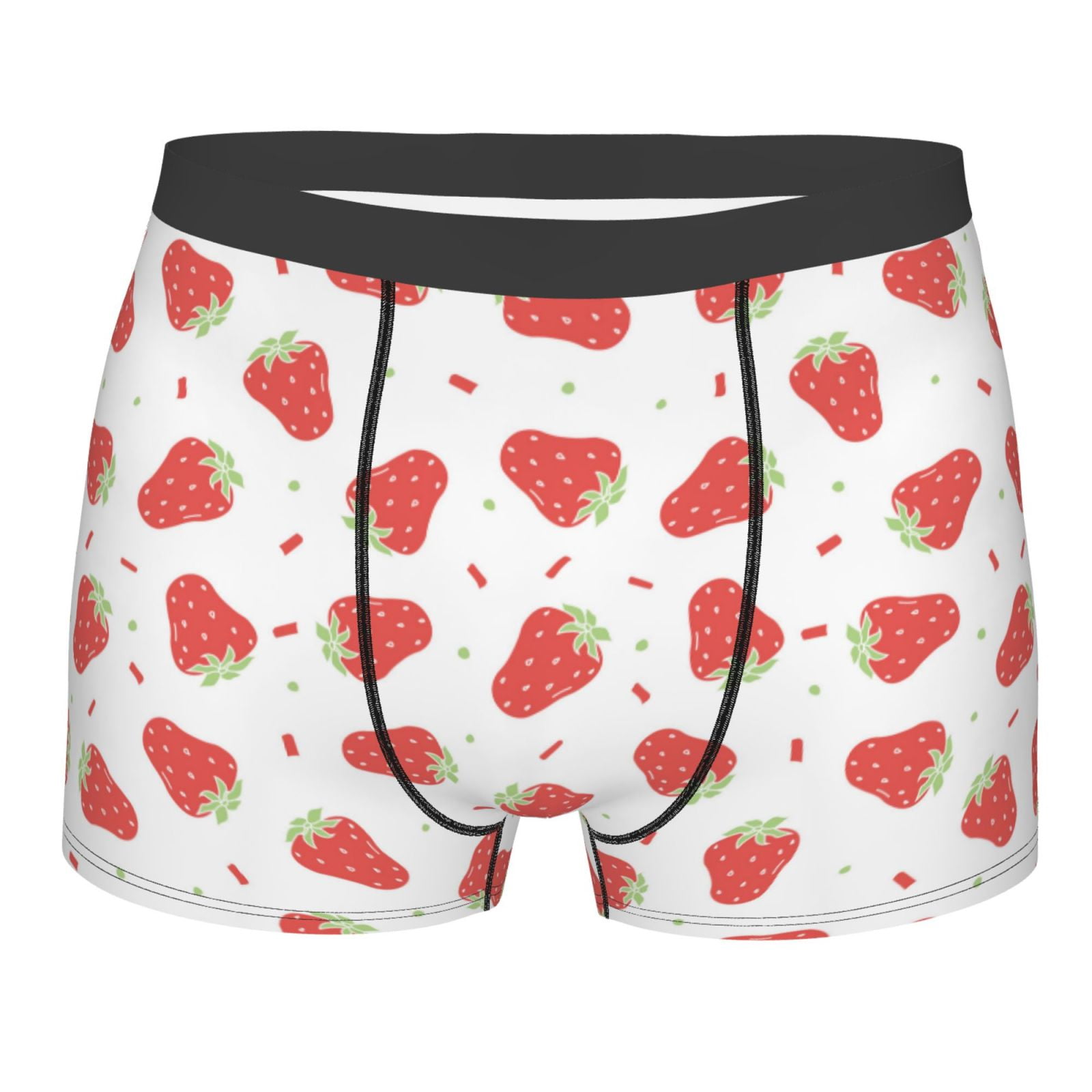 Naloa Hand Drawn Strawberry Print Mens Underwear - Boxers for Men ...