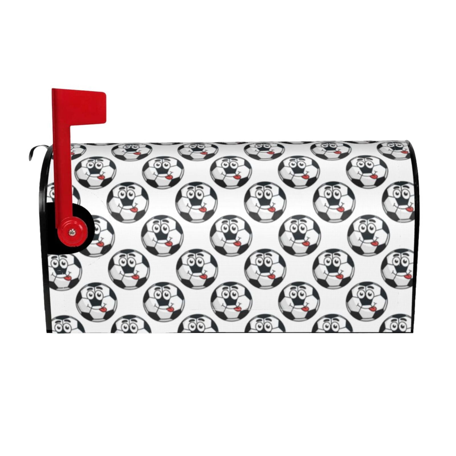 Naloa Happy Football Mailbox Covers Magnetic Post Box Cover Post Letter ...